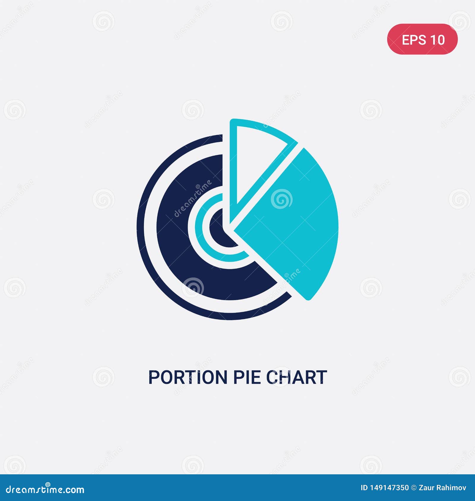 Two Color Portion Pie Chart Vector Icon from Business Concept. Isolated ... Two Color Portion Pie Chart Vector Icon from Business Concept. Isolated ...
