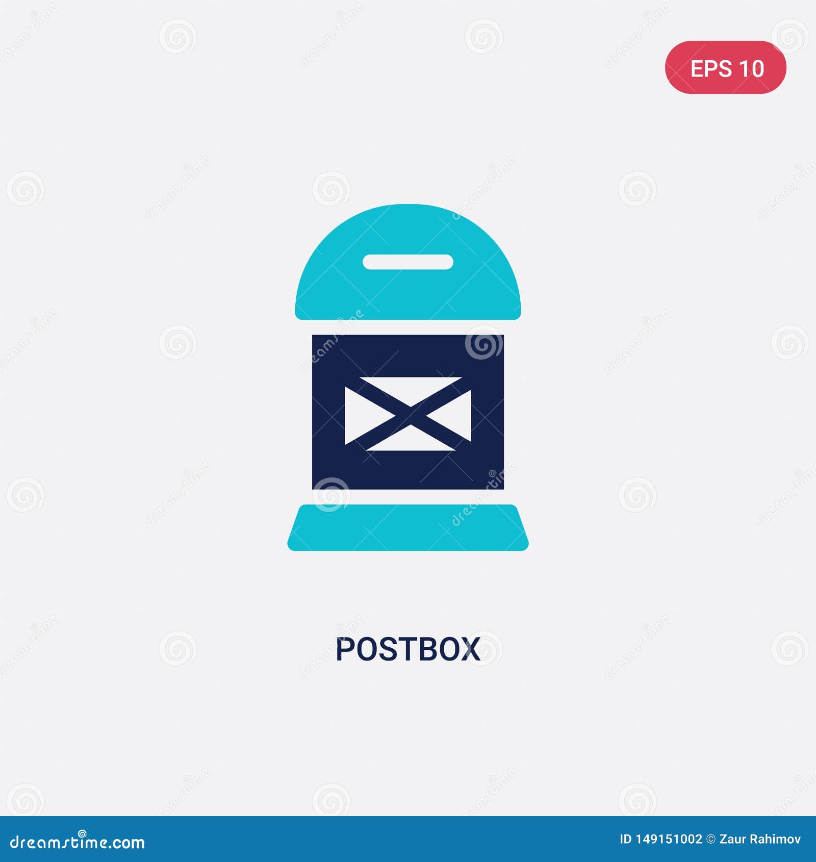 Two Color Postbox Vector Icon from Delivery and Logistics Concept ...