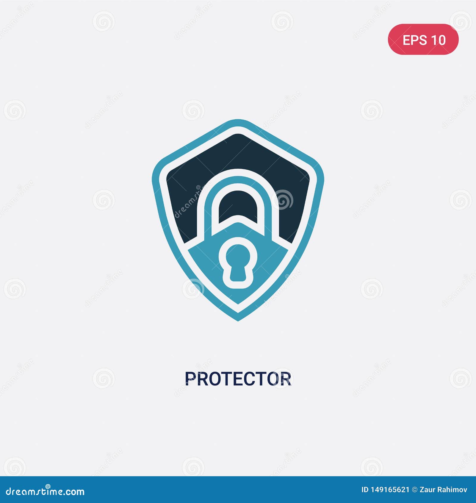 Two Color Protector Vector Icon from Security Concept. Isolated Blue ...