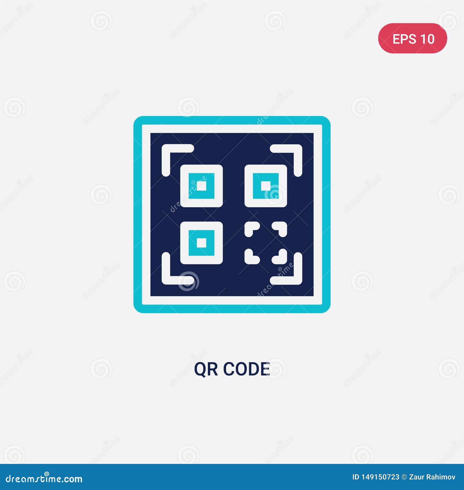 Two Color Qr Code Vector Icon from Delivery and Logistic Concept ...