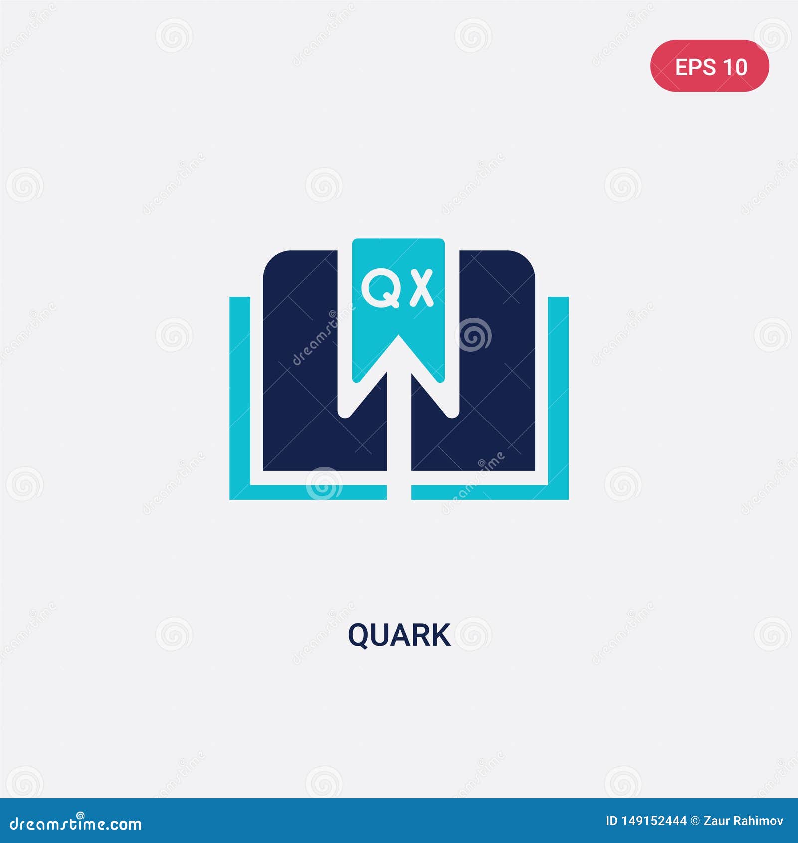 Two Color Quark Vector Icon from Edit Tools Concept. Isolated Blue ...