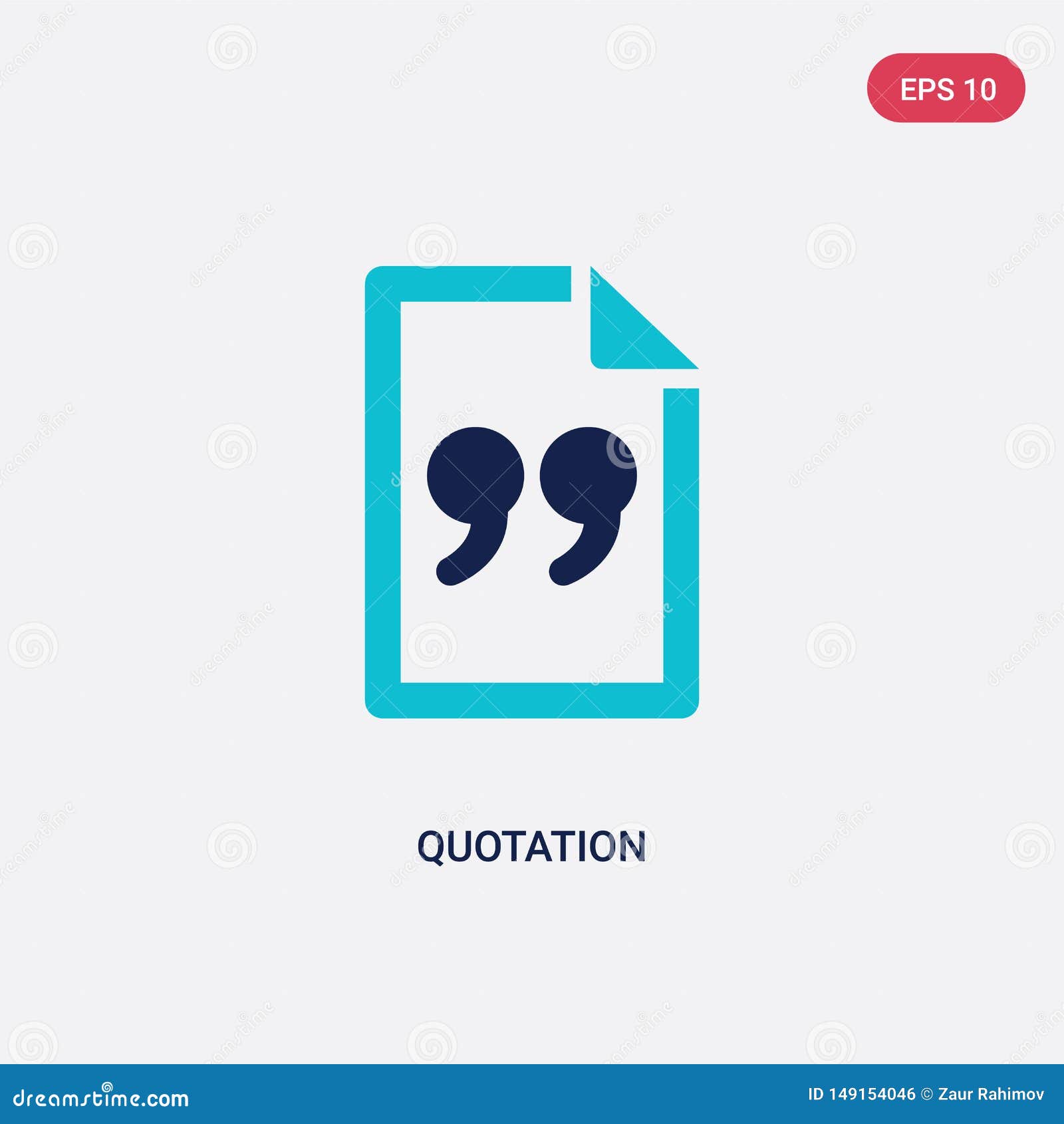 Two Color Quotation Mark Inside A Circle Vector Icon From General ...