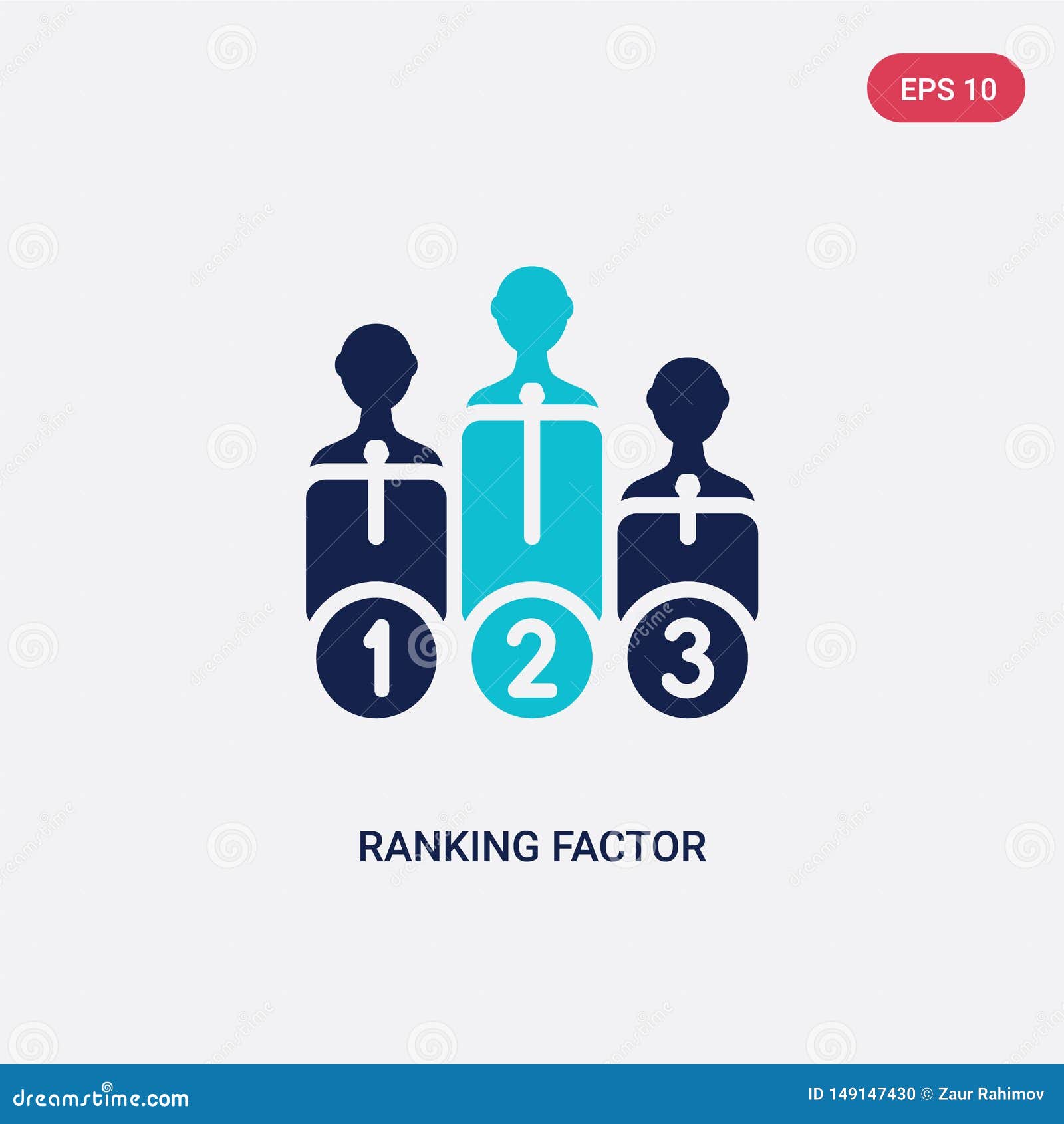 Ranking Factor Vector Icon On White Background. Flat Vector Ranking ...