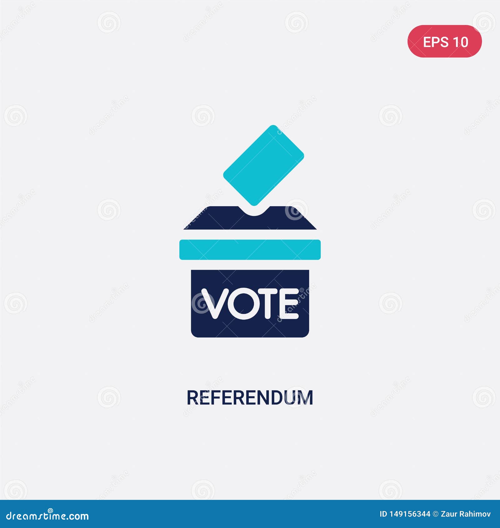 Two Color Referendum Vector Icon from General Concept. Isolated Blue ...