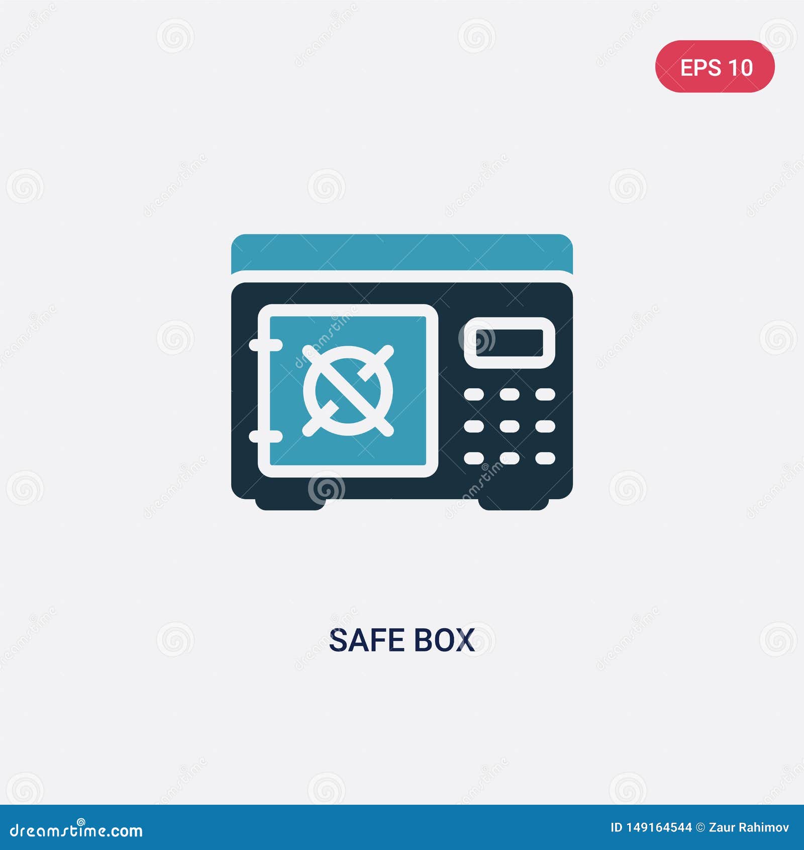 Two Color Safe Box Vector Icon from Security Concept. Isolated Blue ...