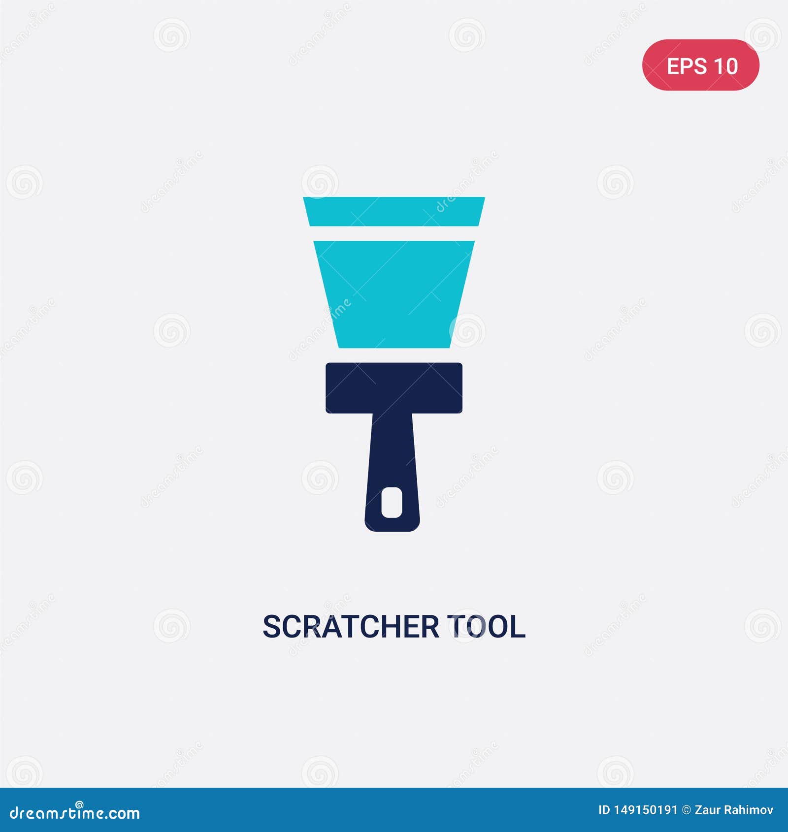 Two Color Scratcher Tool Vector Icon from Construction Concept ...