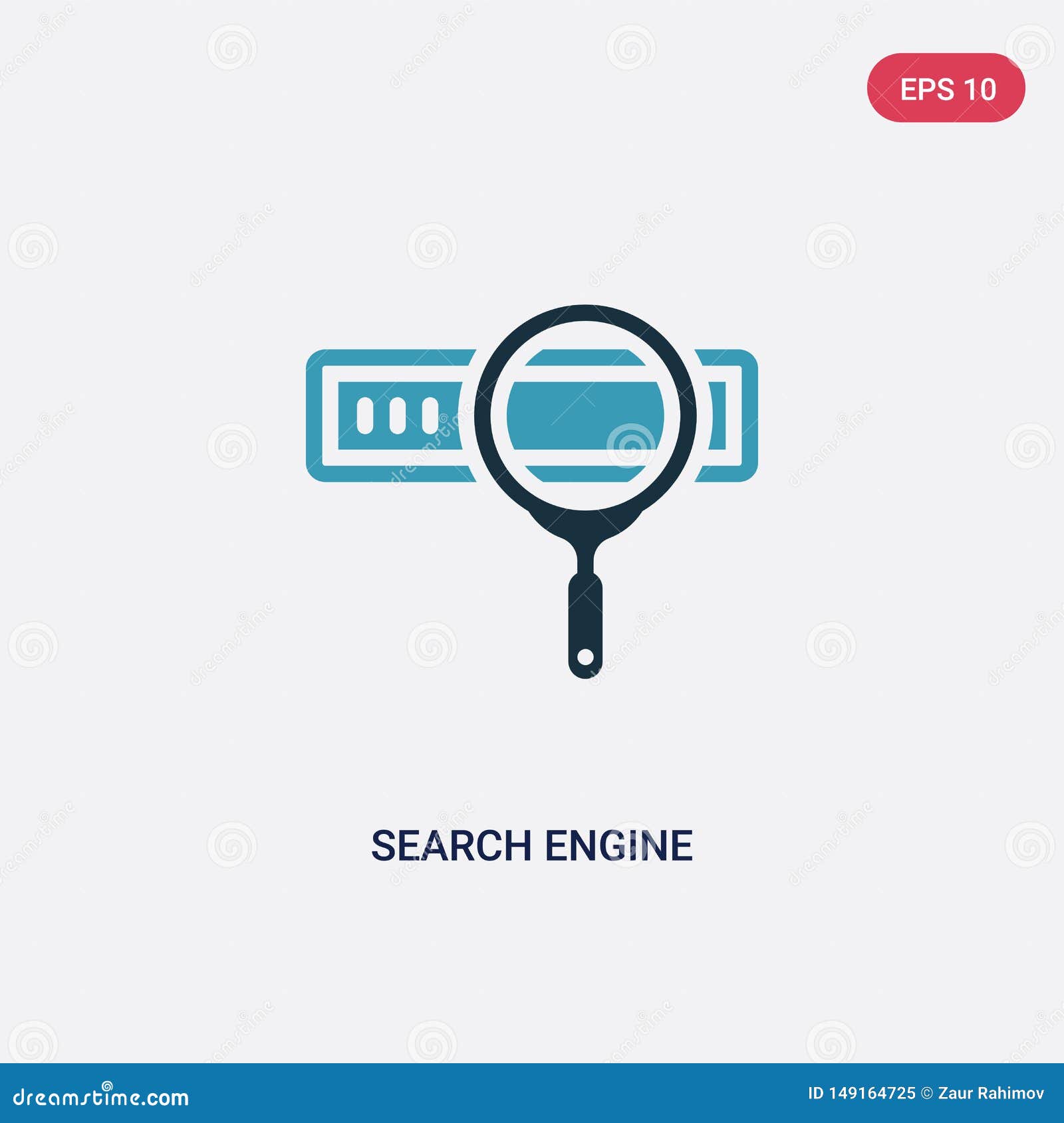 Two Color Search Engine Vector Icon from Search Engine Optimization ...