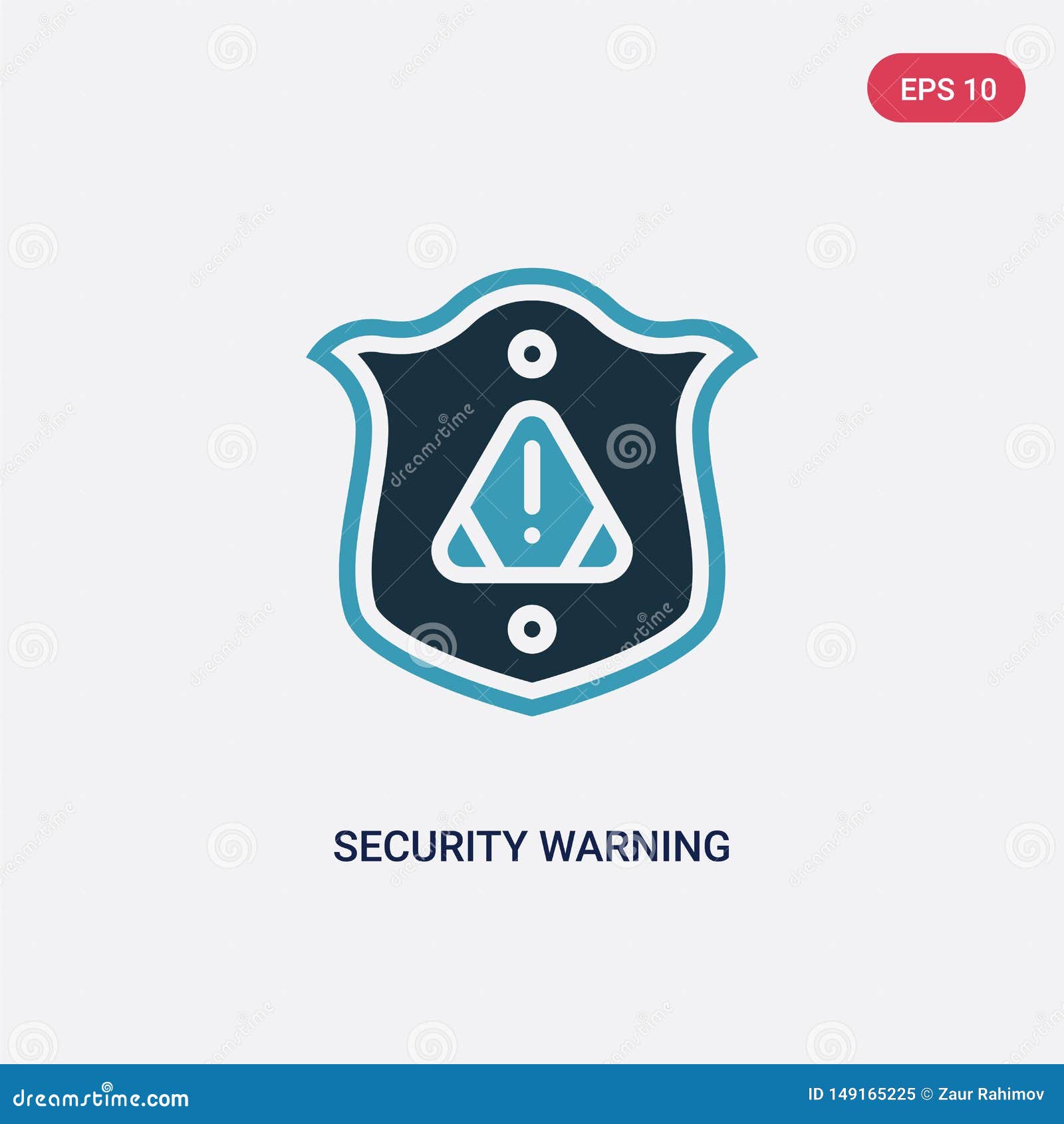 Two Color Security Warning Vector Icon from Security Concept. Isolated ...