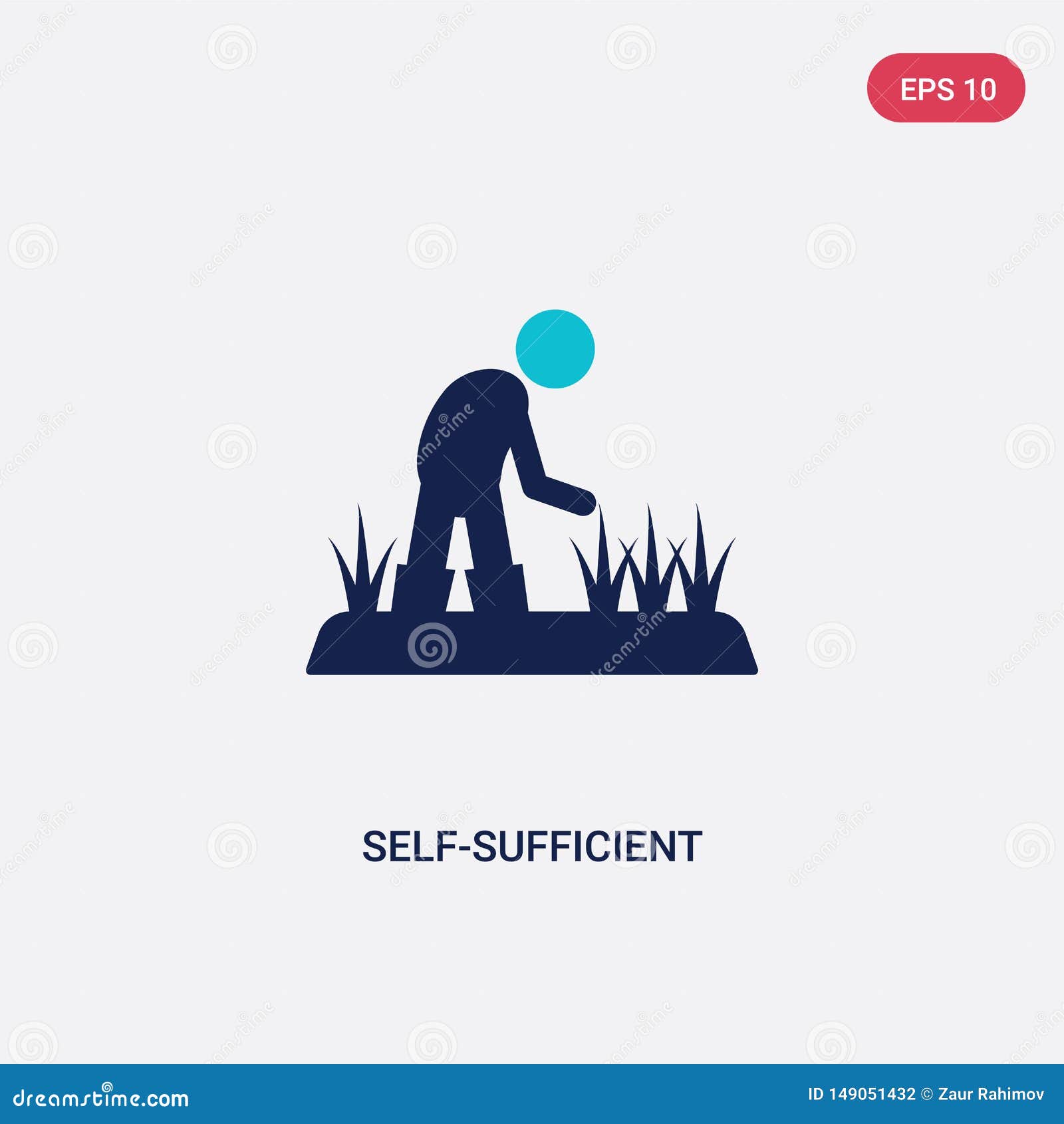 Self-sufficient Farmer Vector Color Icons, Self Sufficiency Farming ... Self-sufficient Farmer Vector Color Icons, Self Sufficiency Farming ...