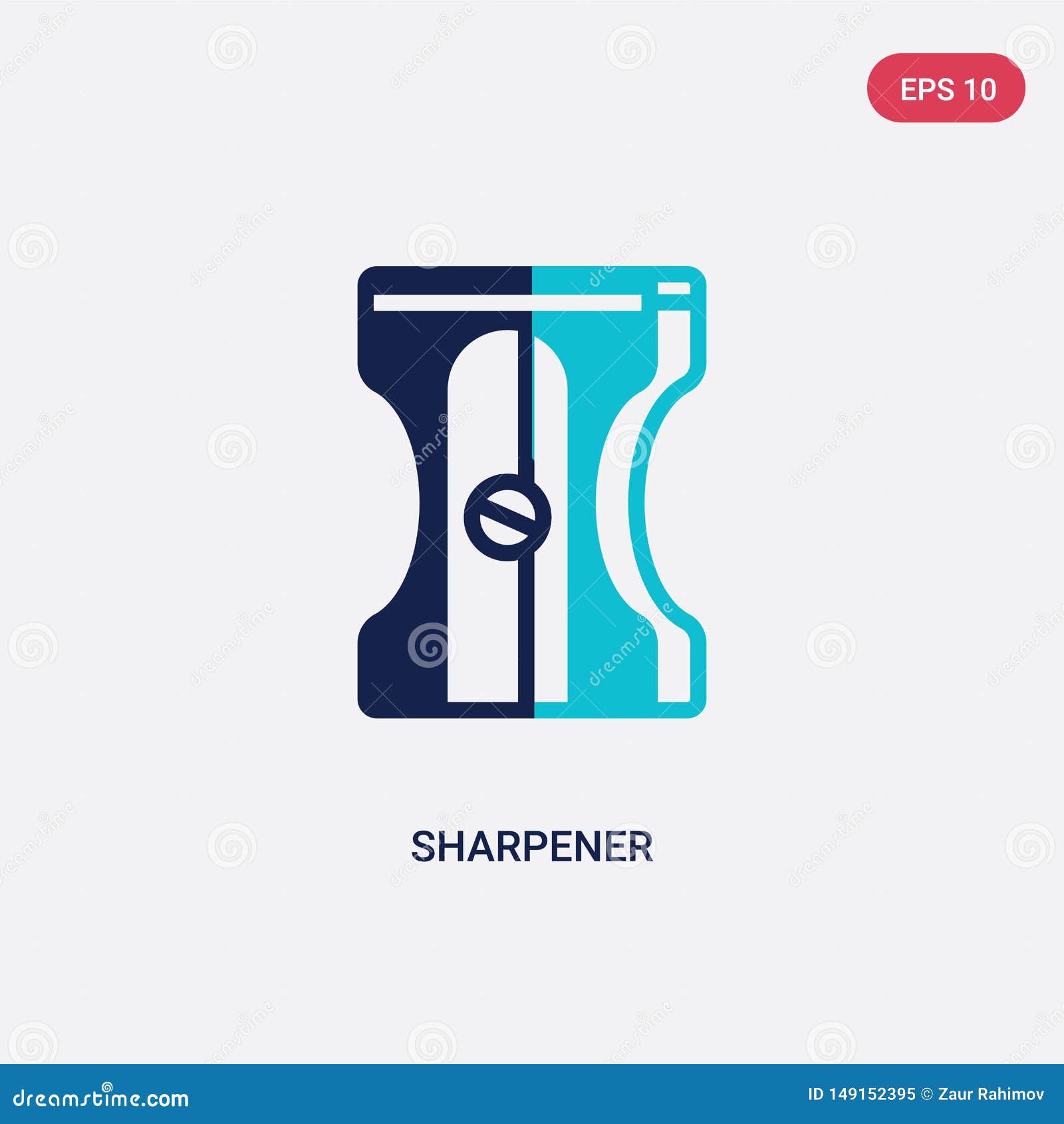 Two Color Sharpener Vector Icon from Education 2 Concept. Isolated Blue ...