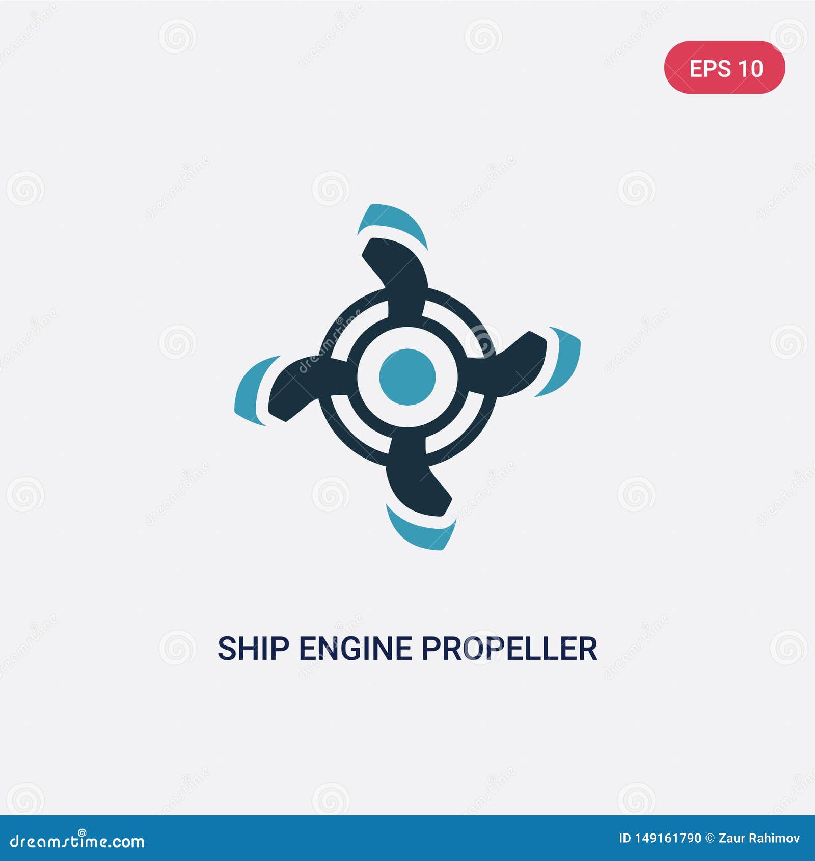 Ship Engine Propeller Icon From Nautical Outline Collection. Thin Line ...
