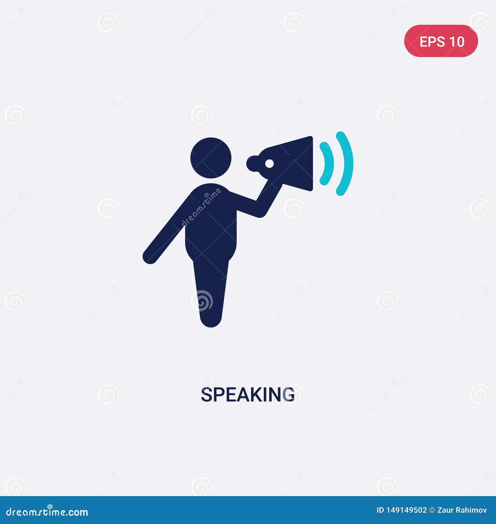 Two Color Speaking Vector Icon from Communication Concept. Isolated ...