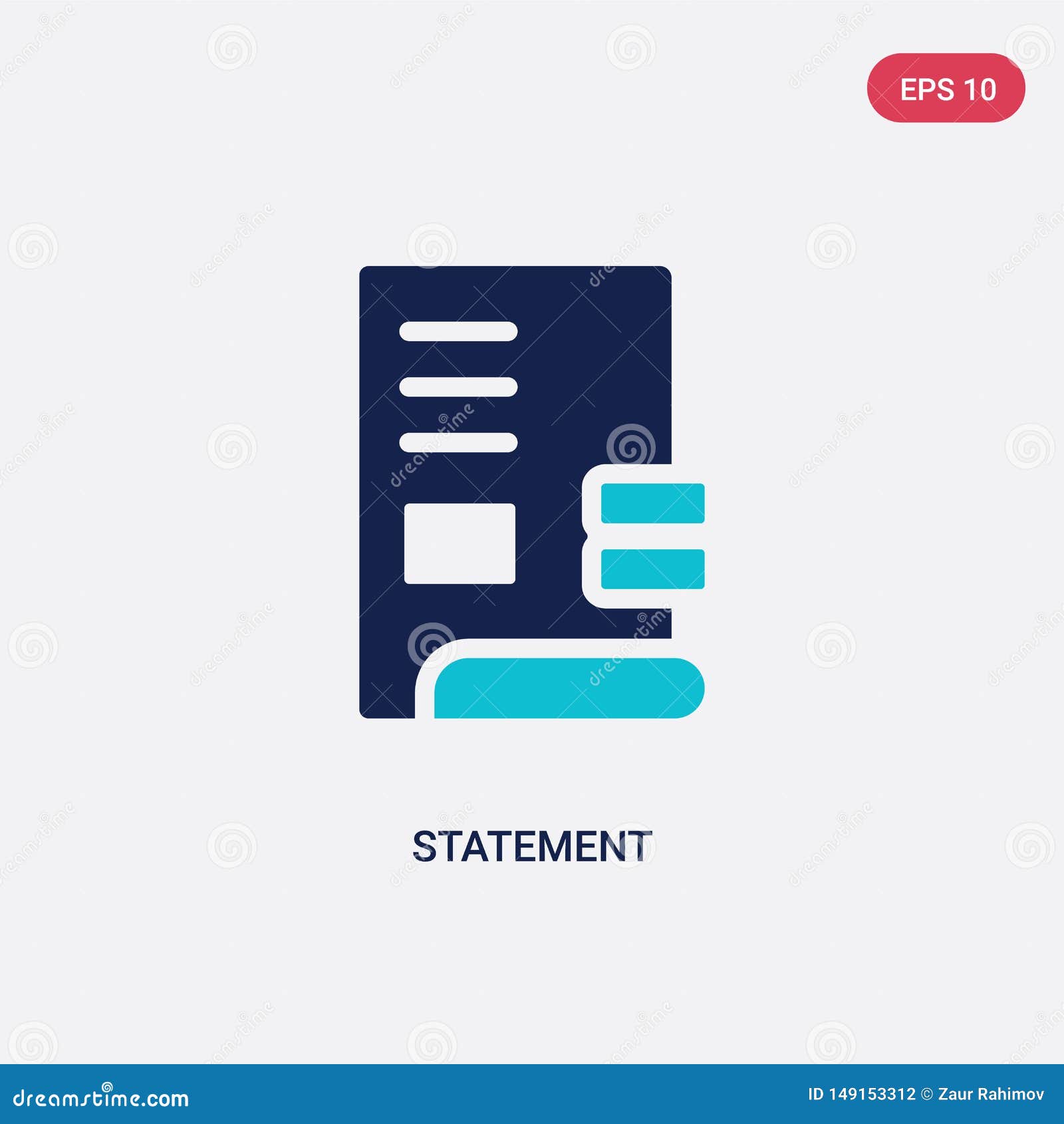 Two Color Statement Vector Icon from Ethics Concept. Isolated Blue ...