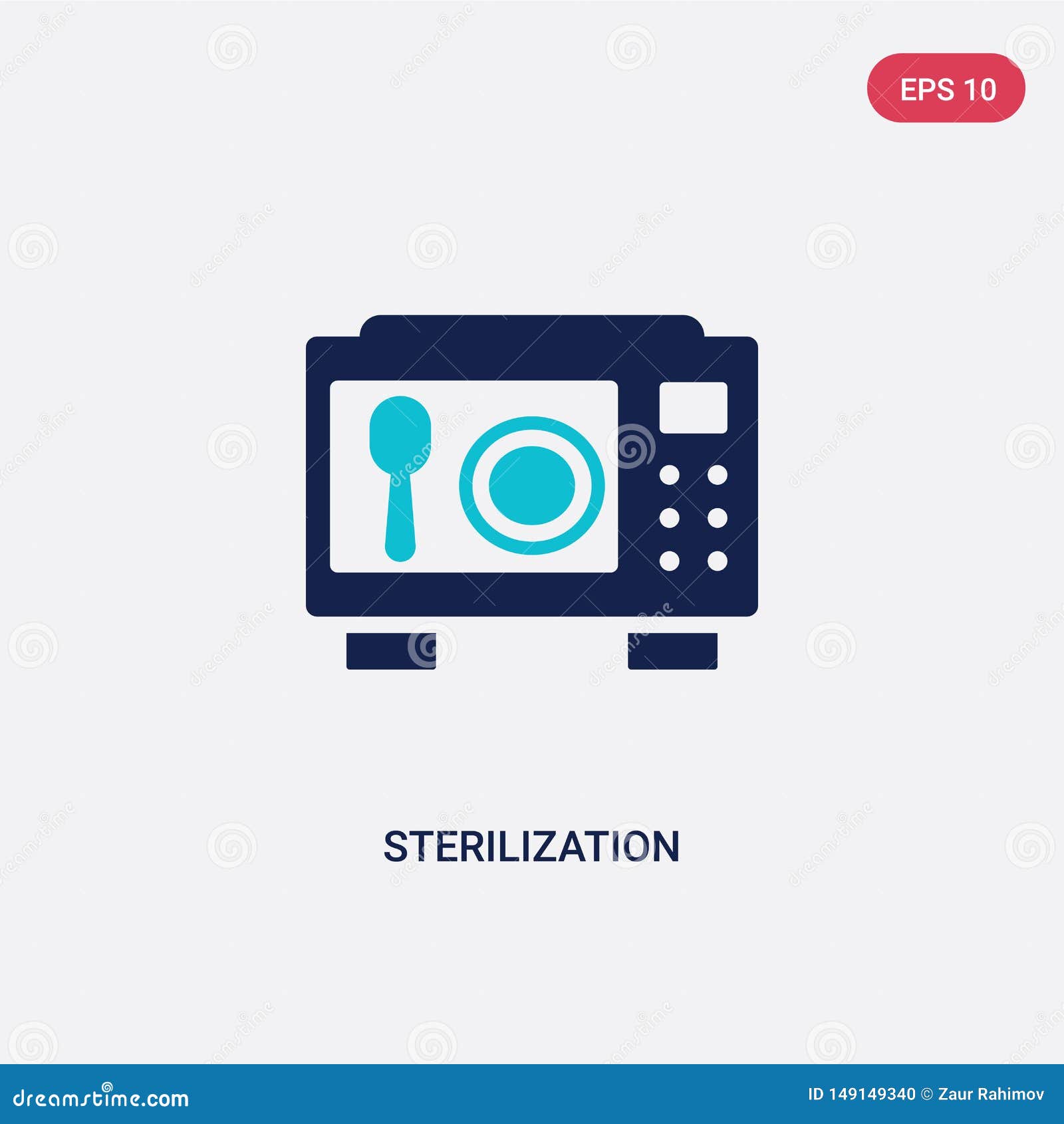 Two Color Sterilization Vector Icon From Cleaning Concept. Isolated ...