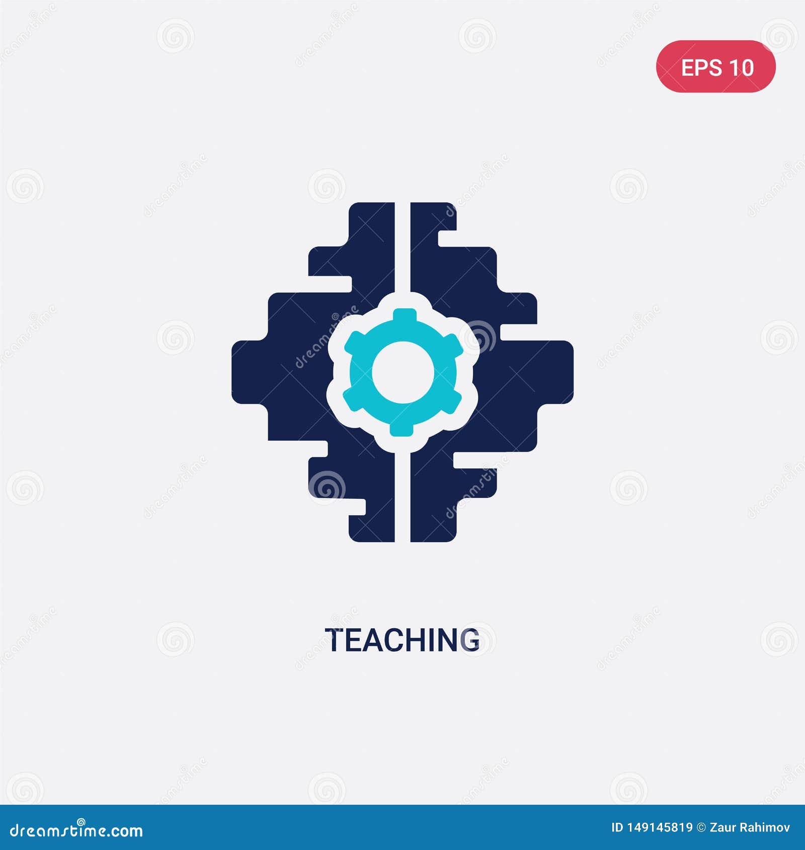 Two Color Teaching Vector Icon from Artificial Intelligence Concept ...
