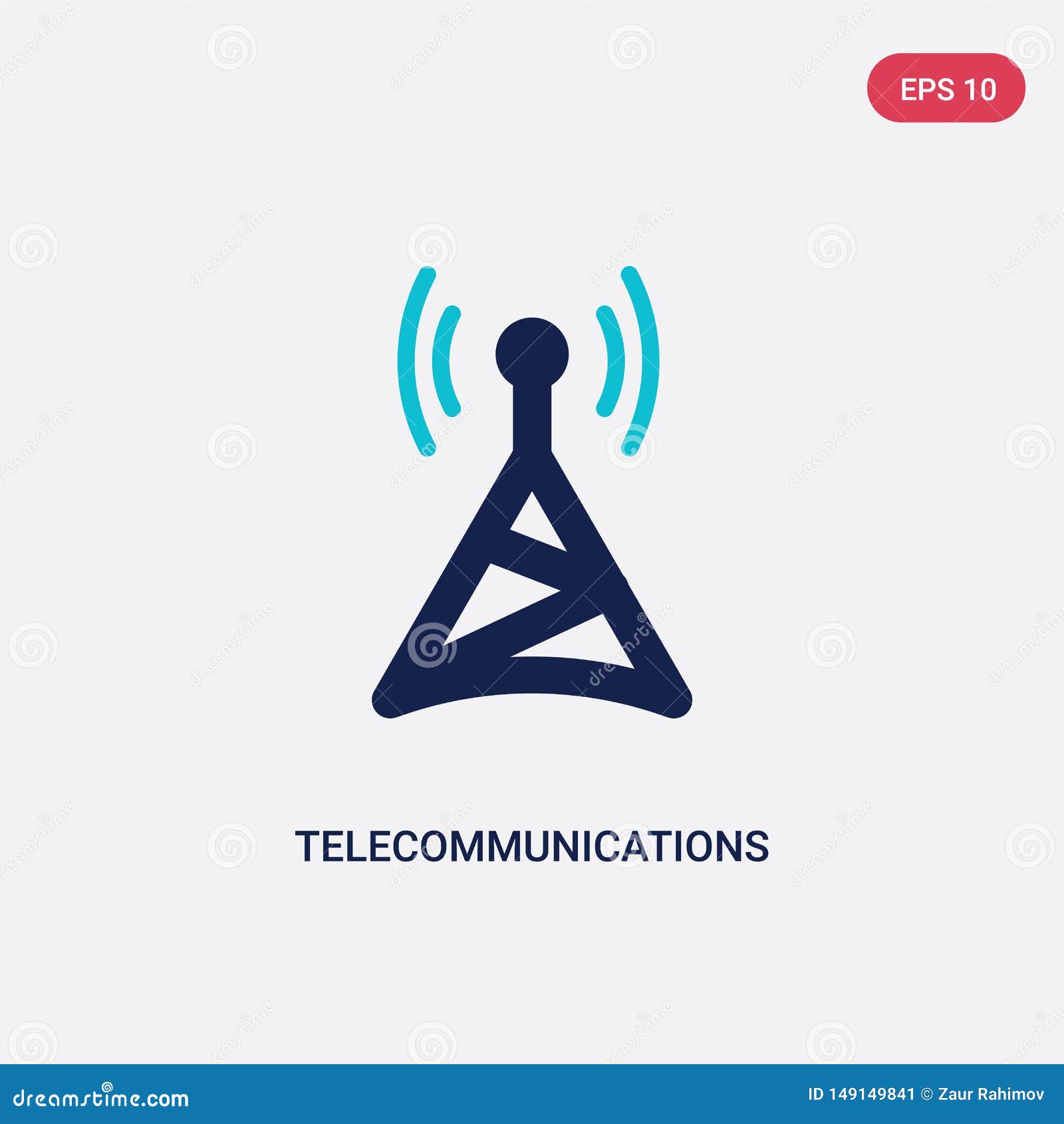 Two Color Telecommunications Vector Icon from Computer Concept ...