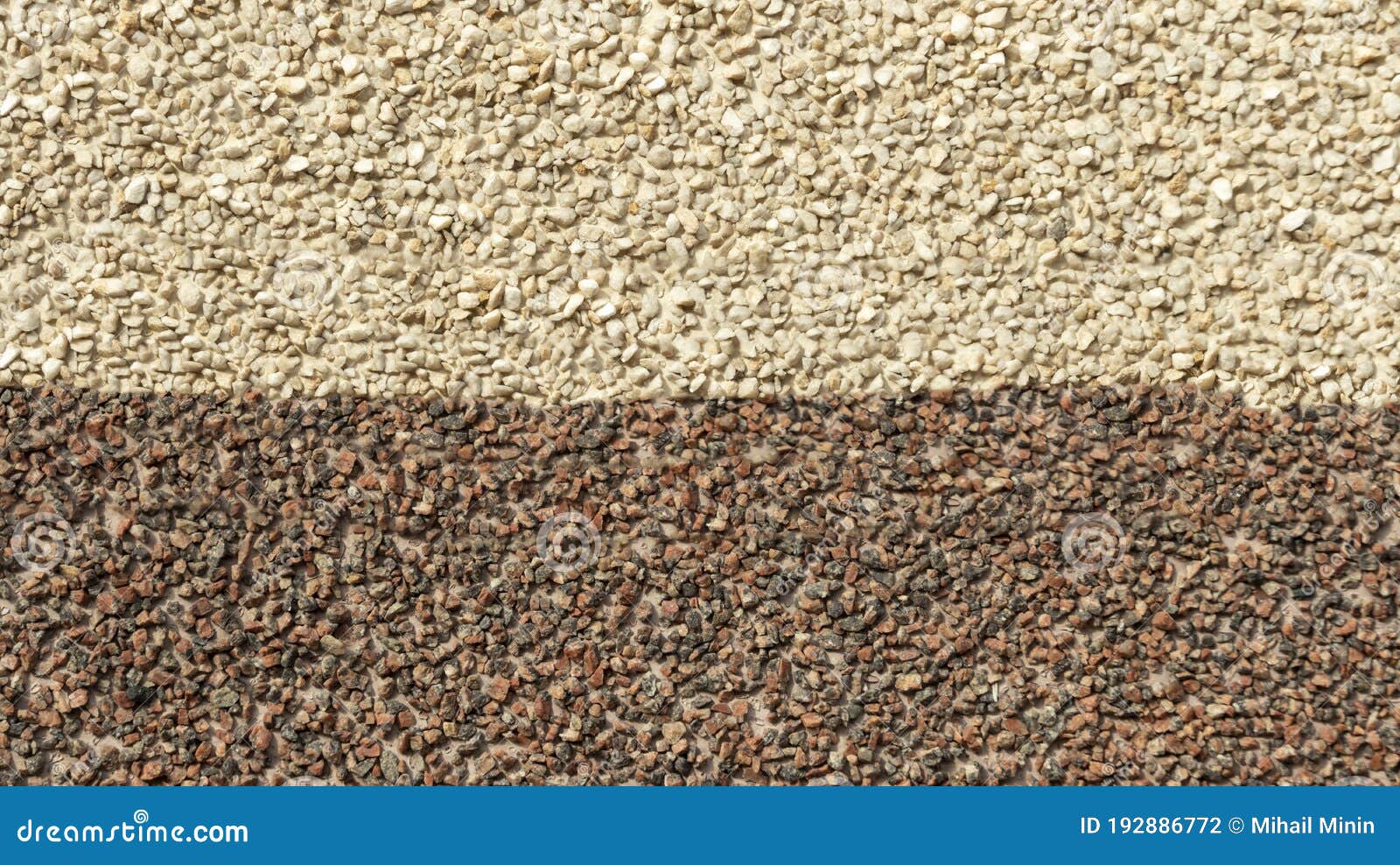 Two-color Texture Wall Made of Small Stones, Stock Photo - Image of ...