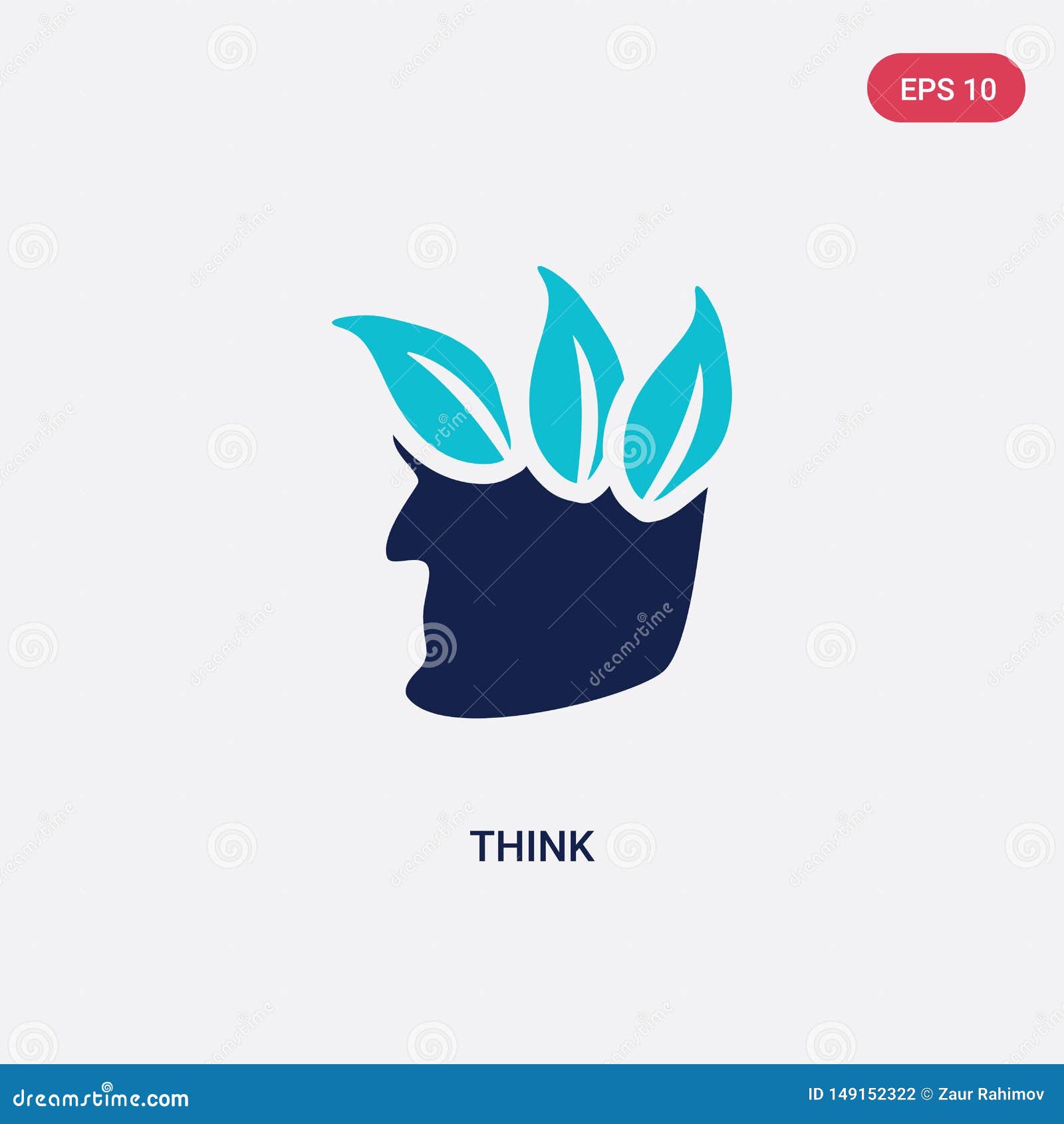 Two Color Think Vector Icon from Ecology and Environment Concept ...