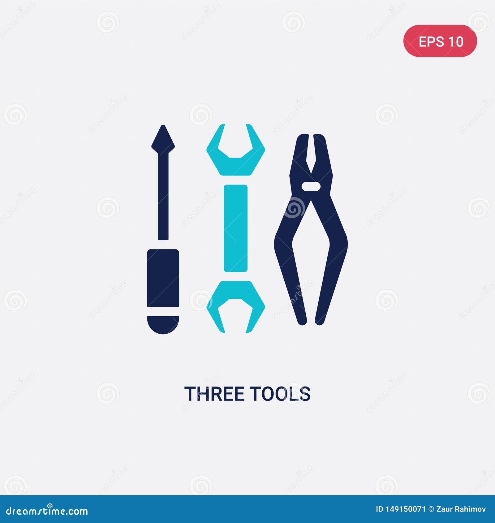Three Tools Vector Icon Isolated On Transparent Background, Line ...