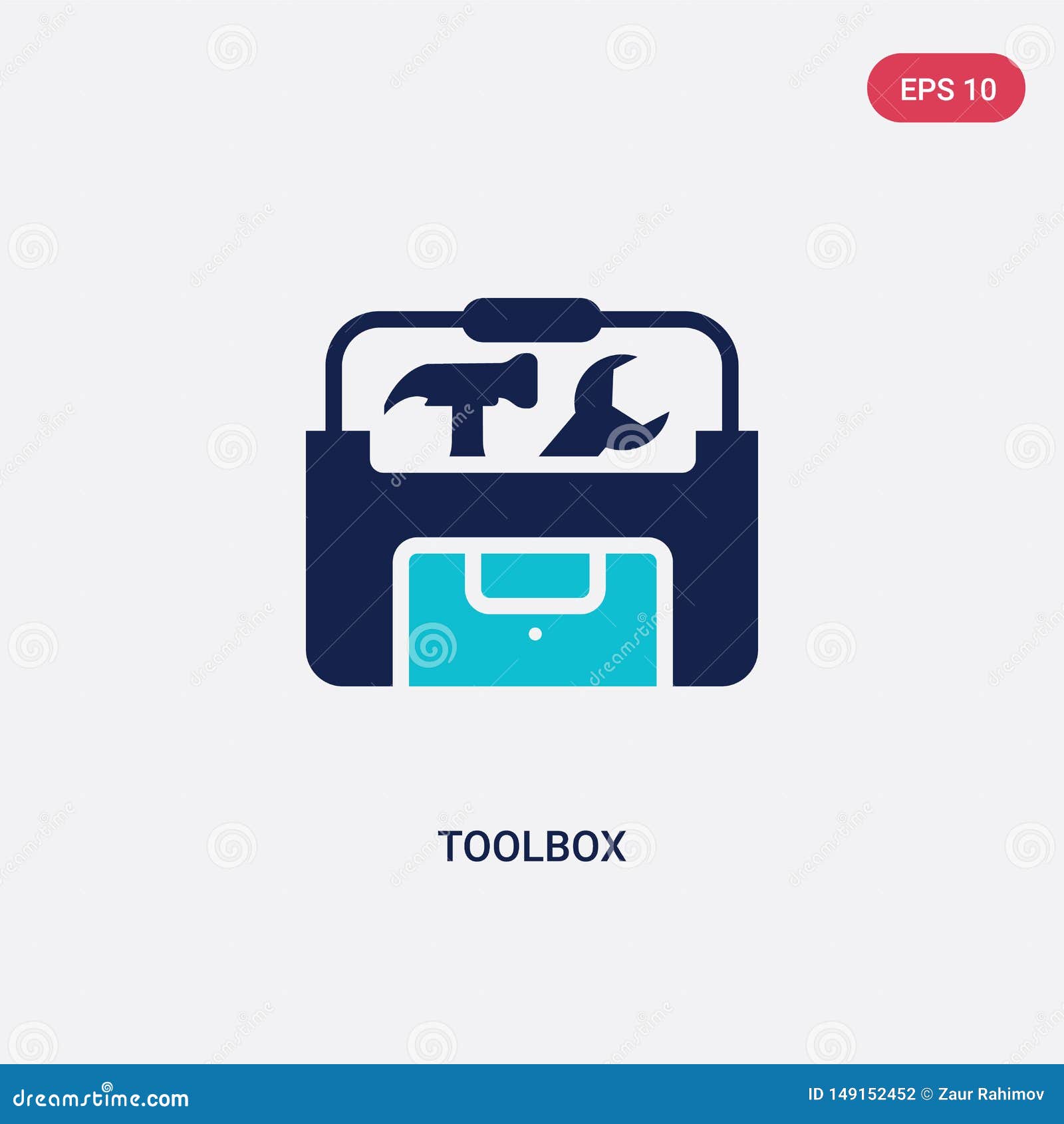 Two Color Toolbox Vector Icon from Electrian Connections Concept ...