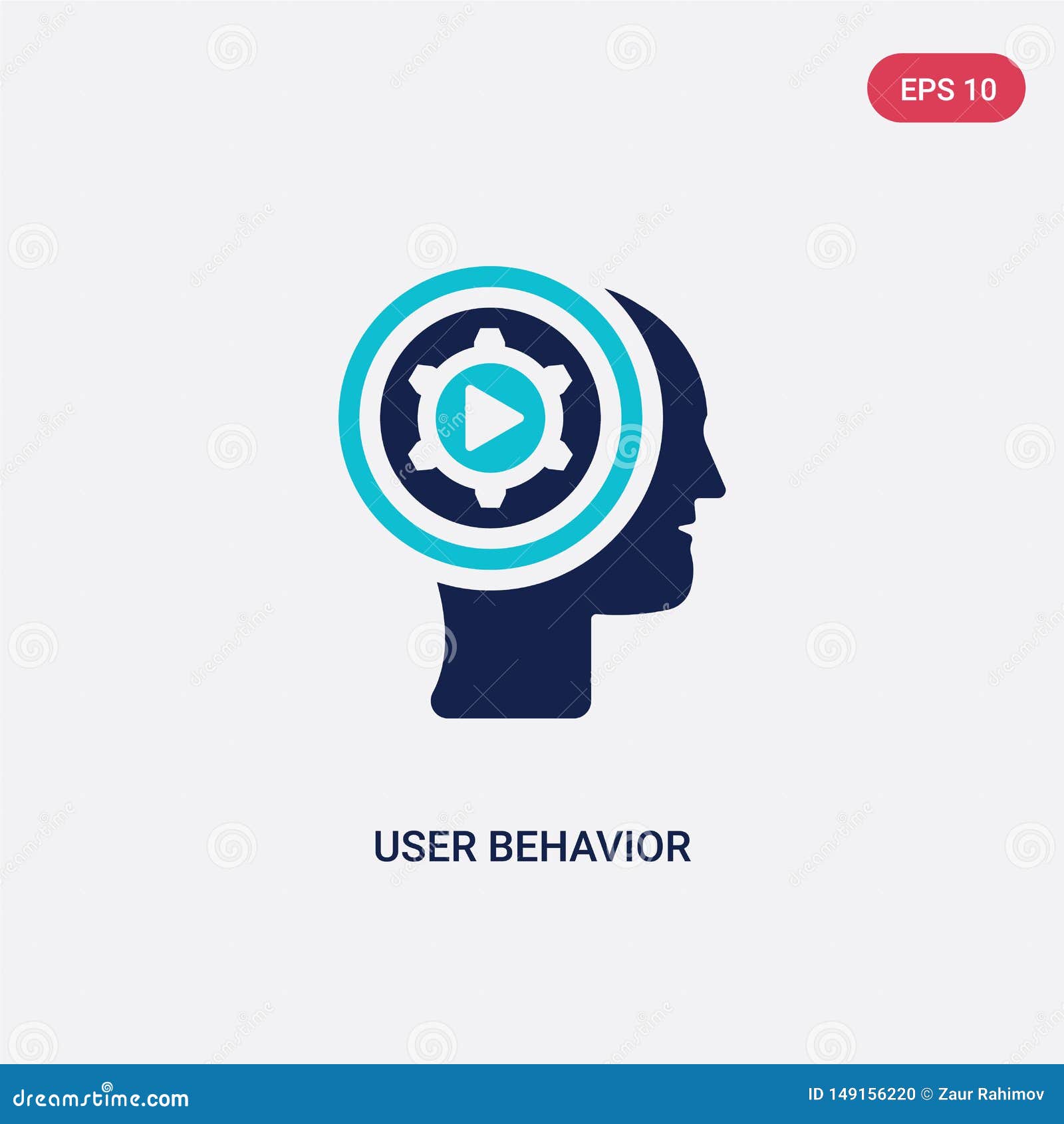 Two Color User Behavior Vector Icon from General Concept. Isolated Blue ...