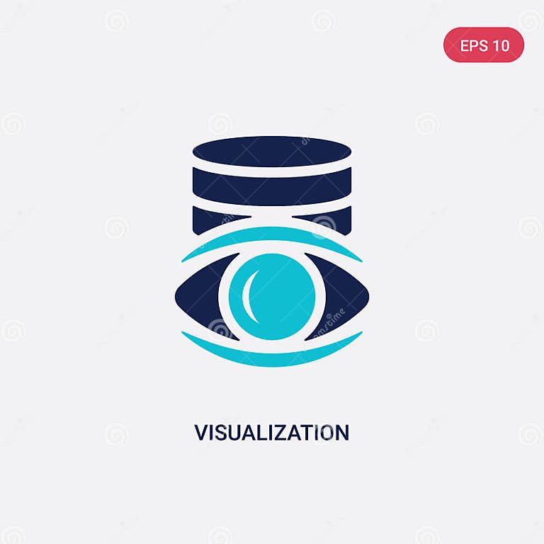 Two Color Visualization Vector Icon from Big Data Concept. Isolated ...