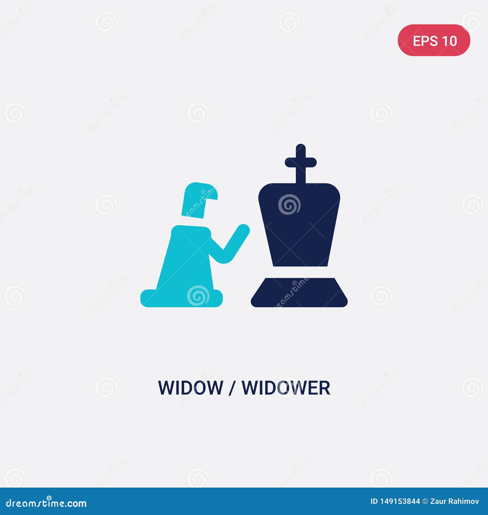 Two Color Widow / Widower Vector Icon from Family Relations Concept ... Two Color Widow / Widower Vector Icon from Family Relations Concept ...