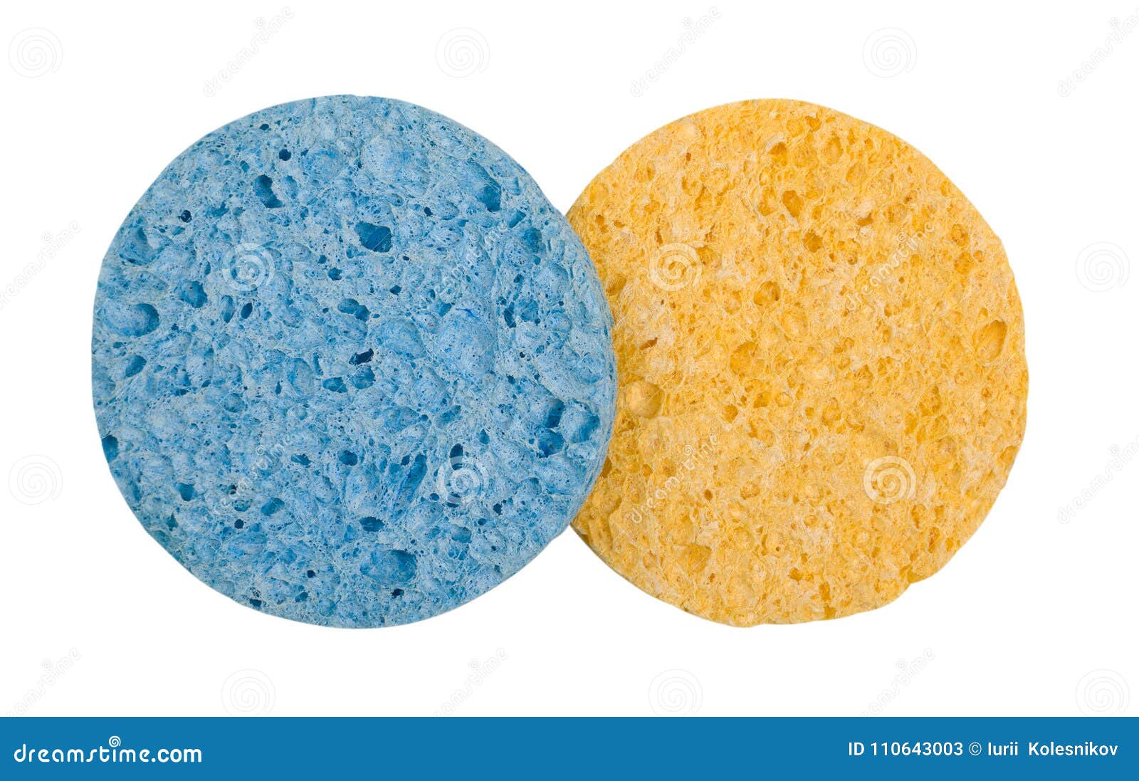 Two Colored Cosmetic Sponges Stock Image - Image of pattern, isolated ...