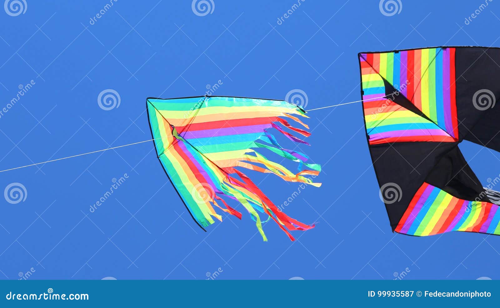 Two colored kites stock image. Image of colored, colorful - 99935587