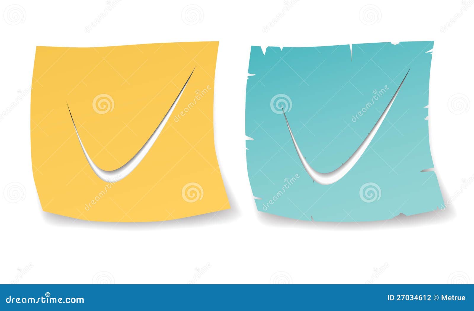 Two colored reminders stock vector. Illustration of reminder - 27034612