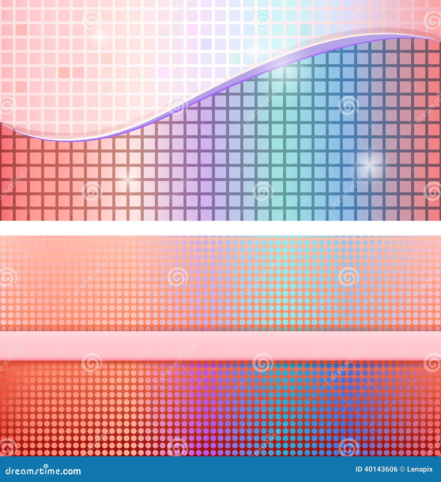 Two colorful banners. stock vector. Illustration of company - 40143606