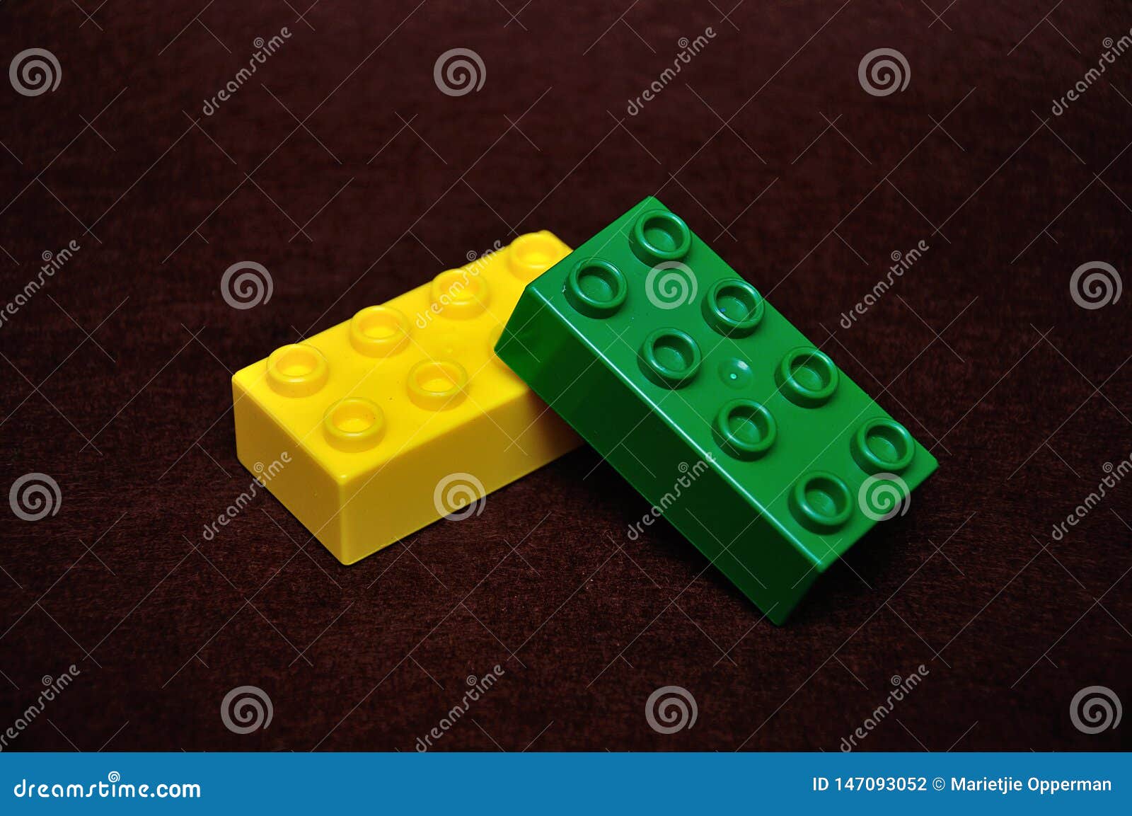 Two Colorful Building Blocks Stock Photo - Image of leisure, learn ...