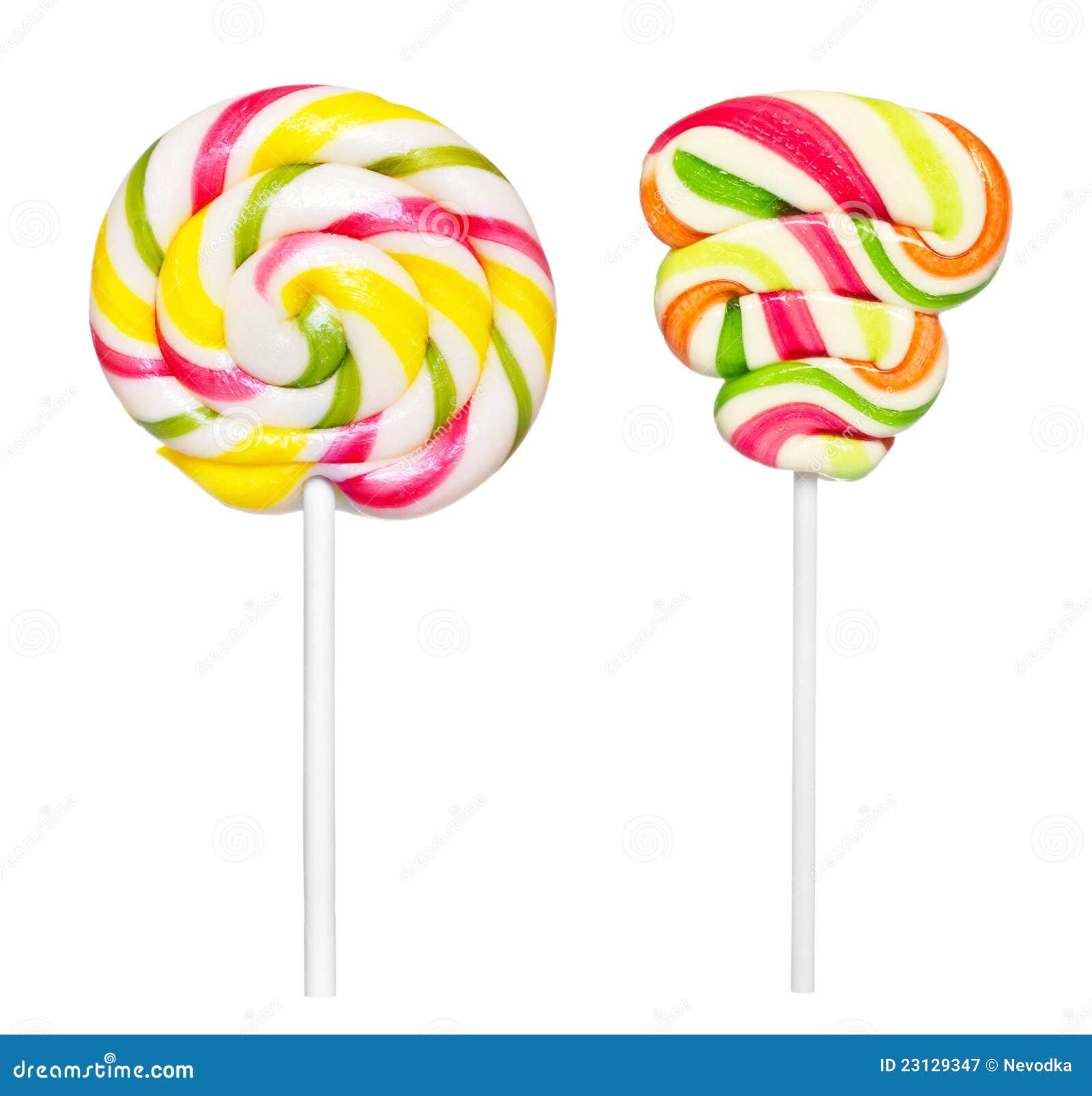 Two colorful lollipop stock image. Image of lolli, lolipop - 23129347