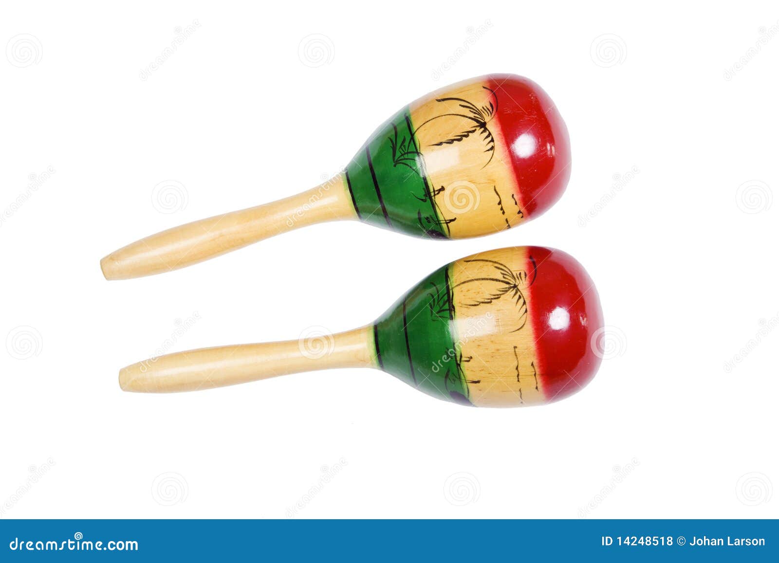 Two Colorful Shakers Isolated with Clipping Path Stock Photo - Image of ...