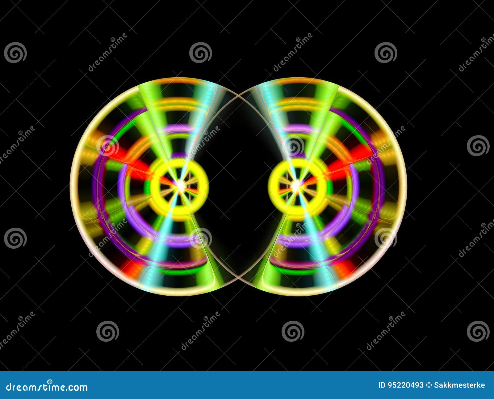 Two Colorful Turnable DJ Discs Stock Illustration - Illustration of ...