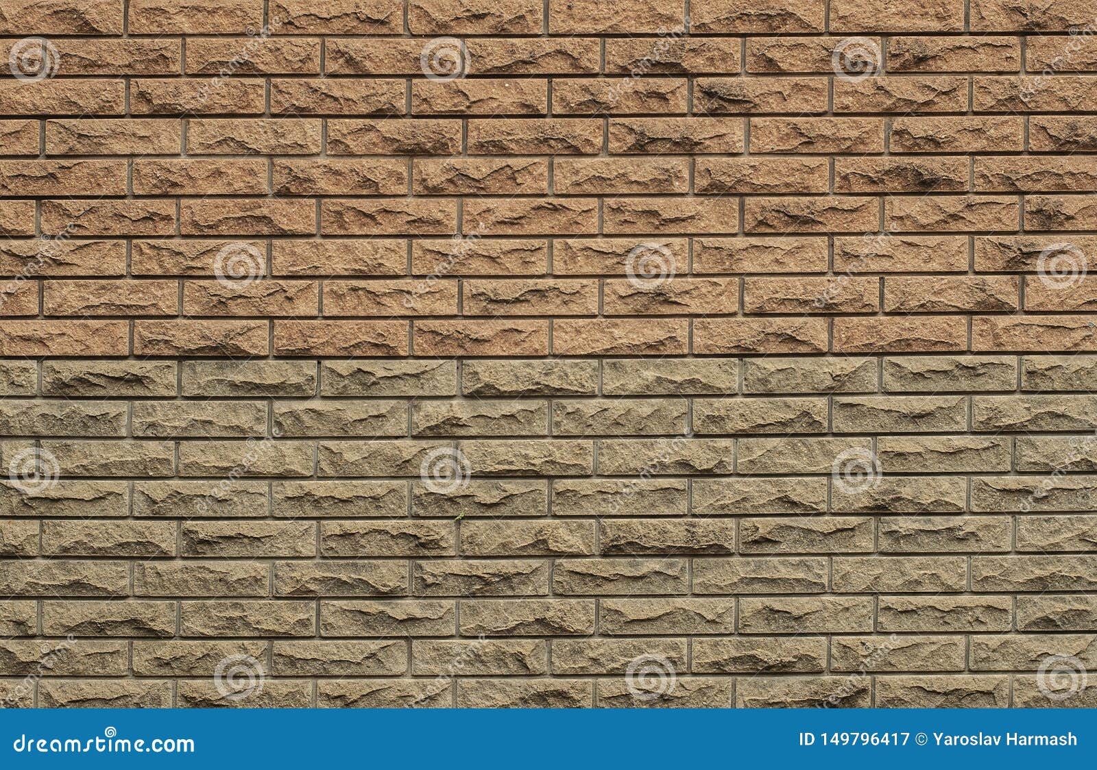 Two-color Brick Wall Texture Background Stock Image - Image of ...
