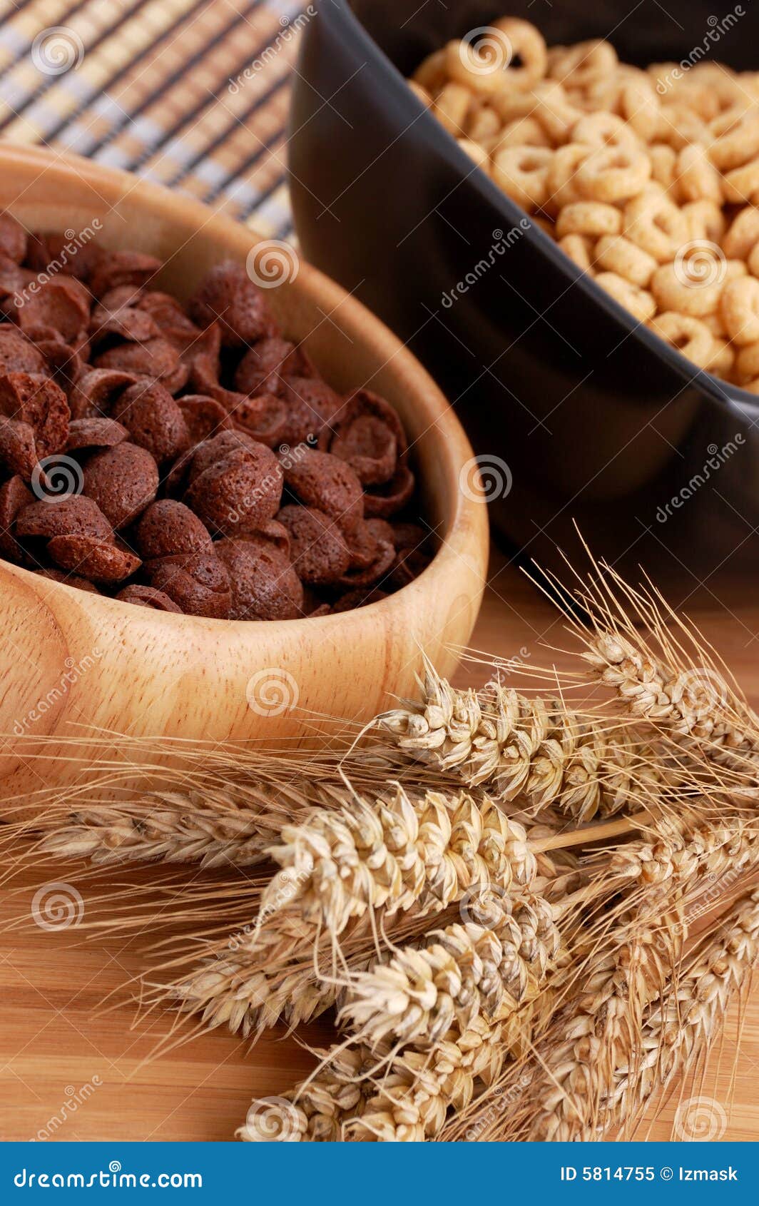 Two Colors Cereals with Decoration Stock Image - Image of dish, healthy ...