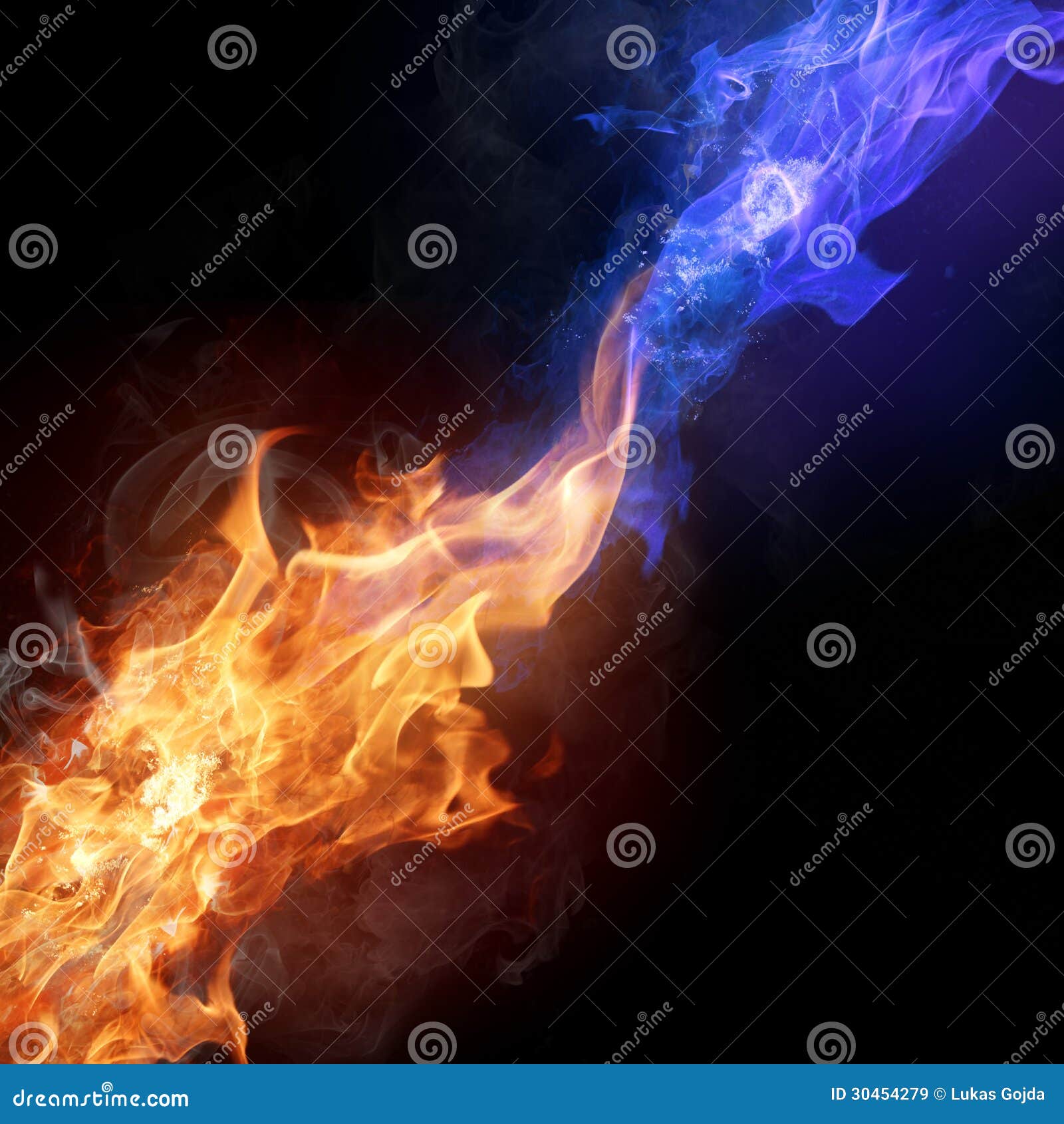 Two colors fire flames stock image. Image of abstract - 30454279