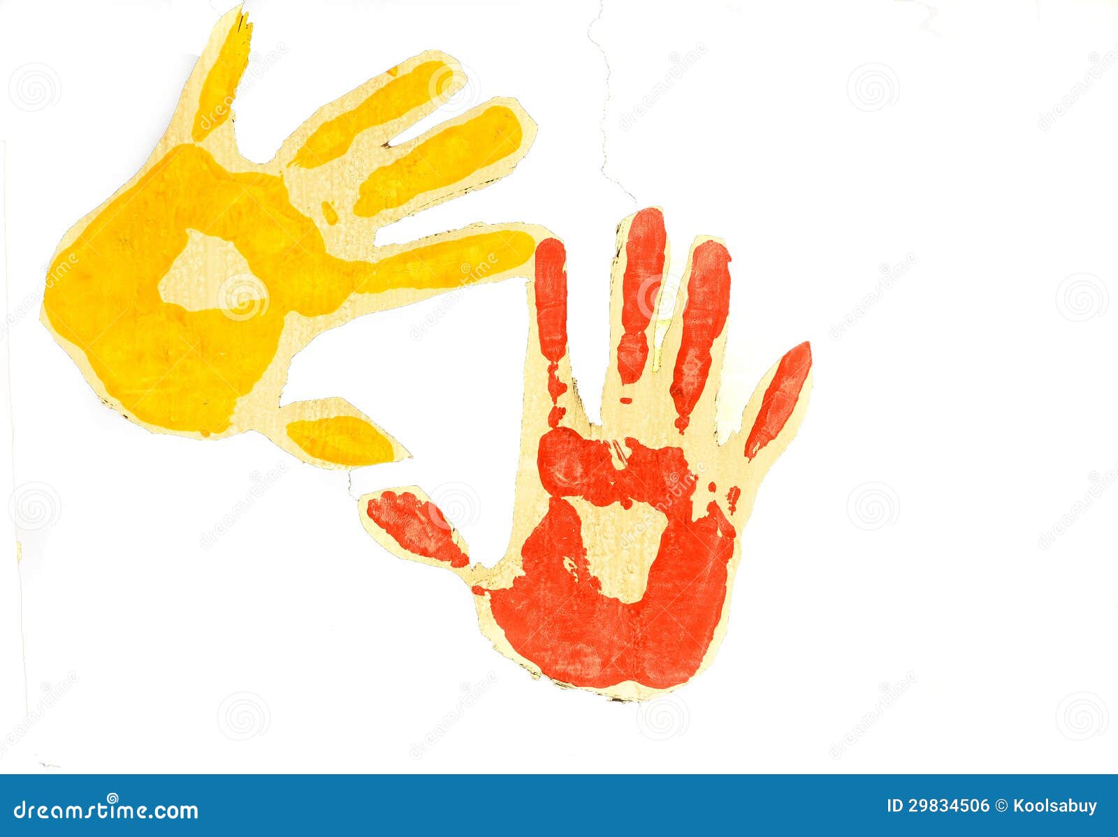 Two Colors Hand Prints. Royalty Free Stock Image - Image: 29834506