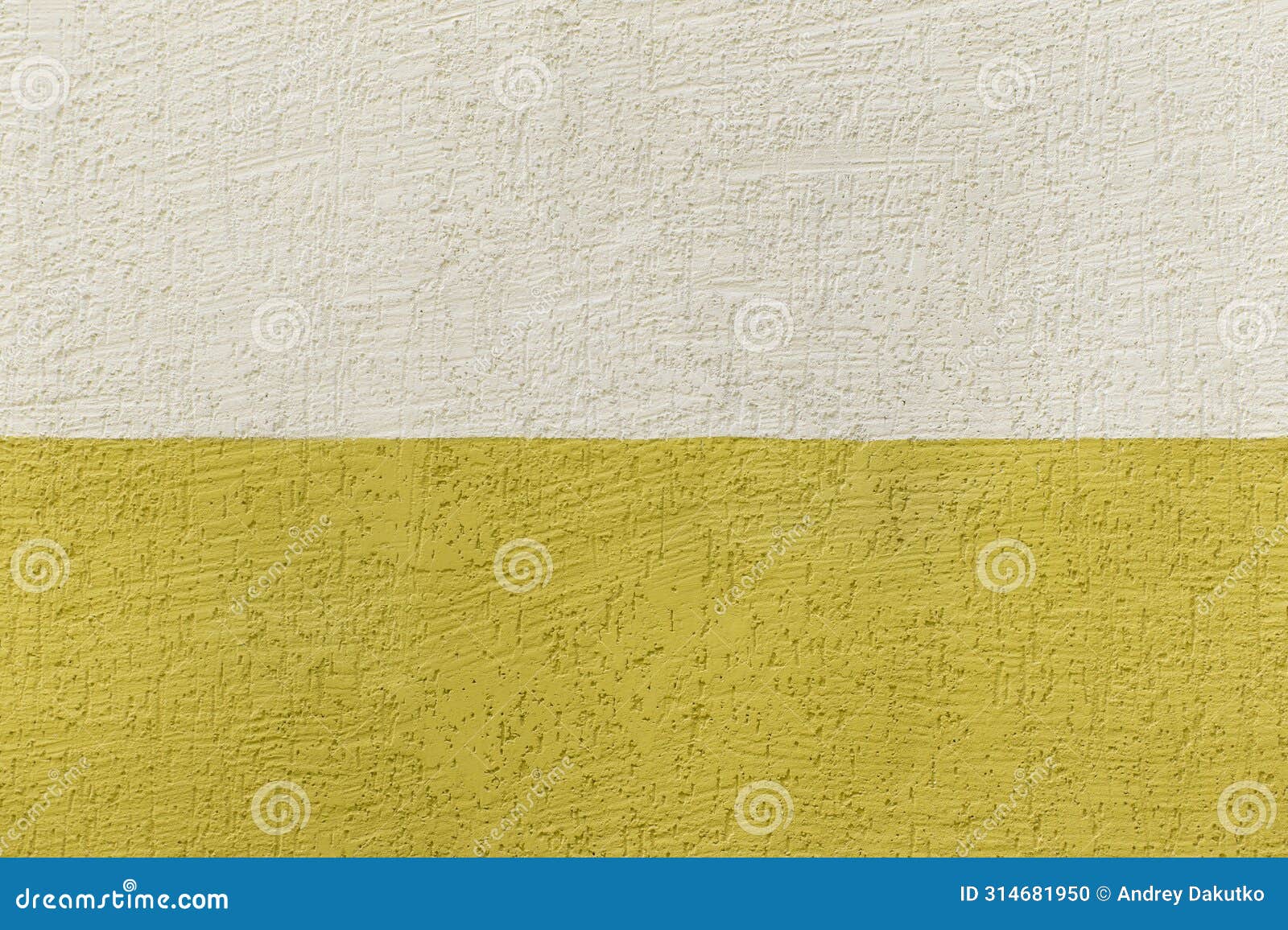 Two Colors Paint Bright Yellow Vibrant on Wall Surface Abstract ...
