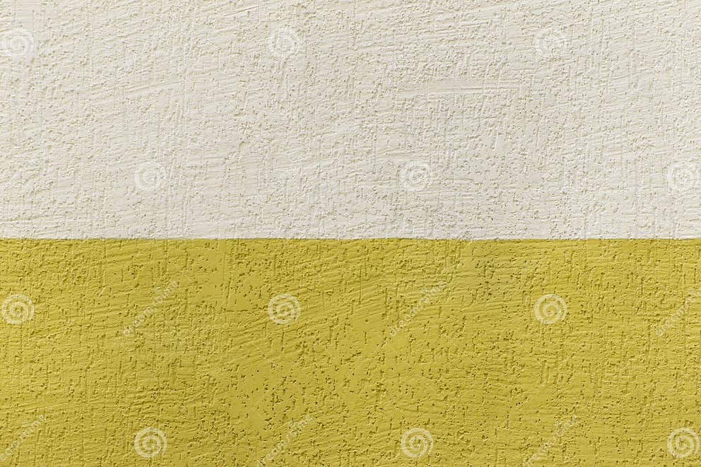 Two Colors Paint Bright Yellow Vibrant on Wall Surface Abstract ...