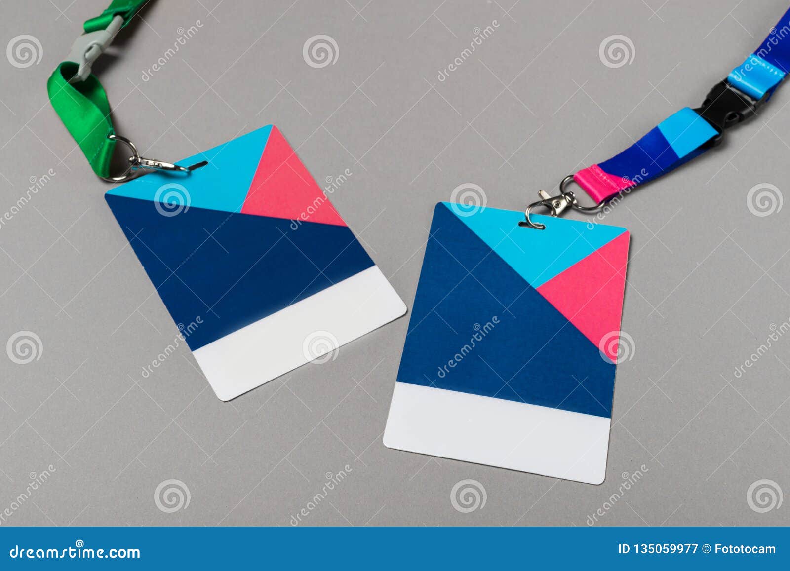 Two Colour Badges Mockup on Gray Background Stock Image - Image of card ...