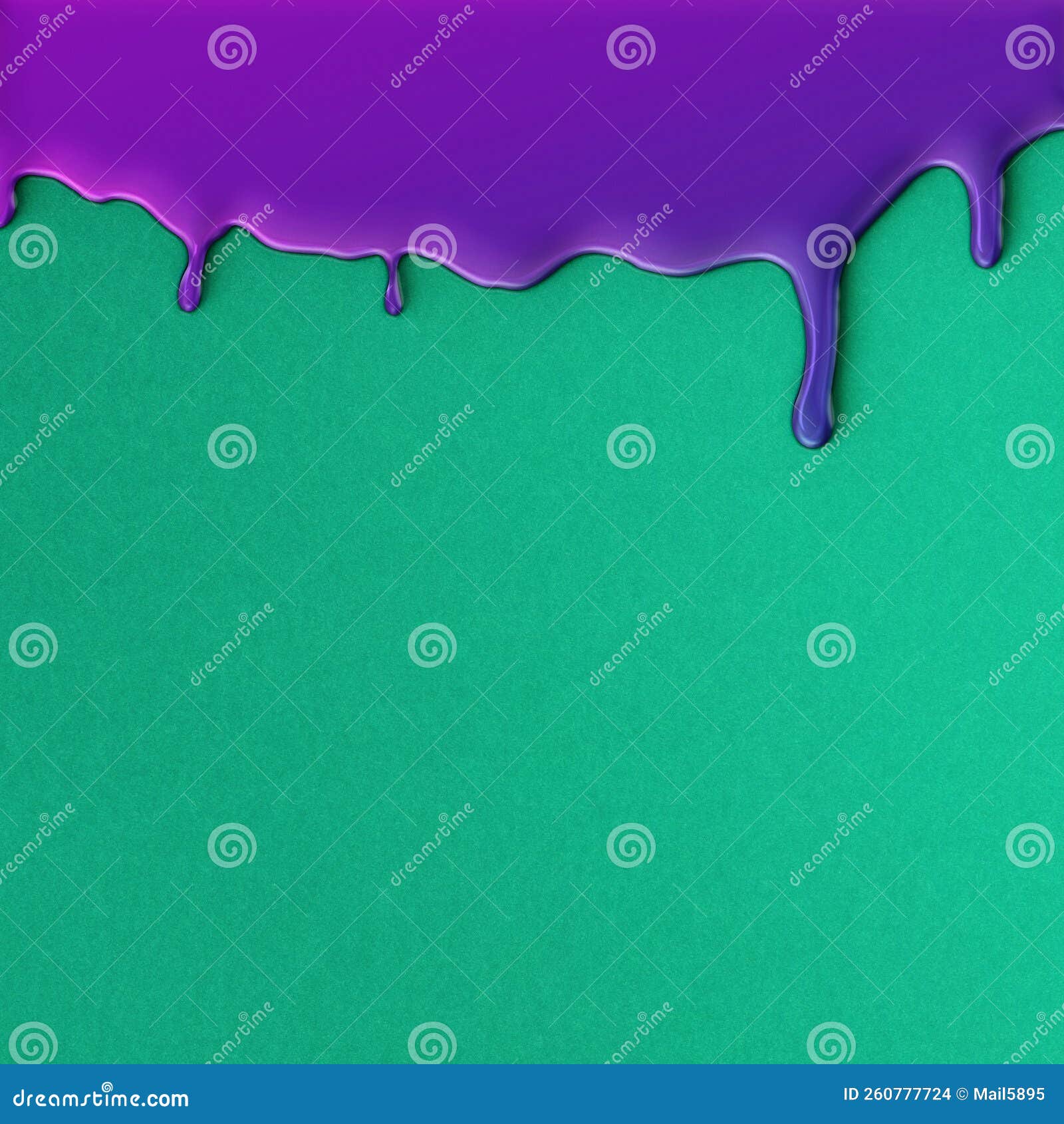 Two Colour Blank Background. Purple Liquid Flowing Down on Green ...