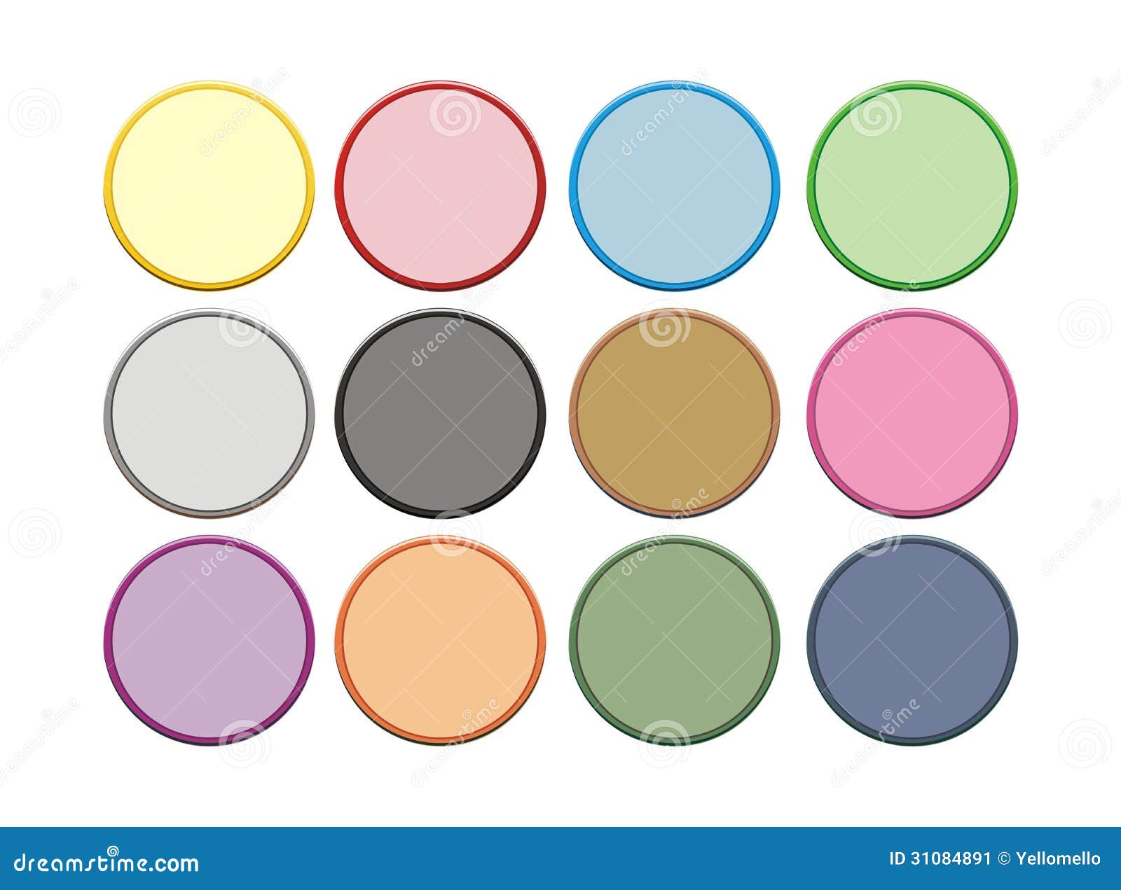 Two colour circle button stock illustration. Illustration of icon ...