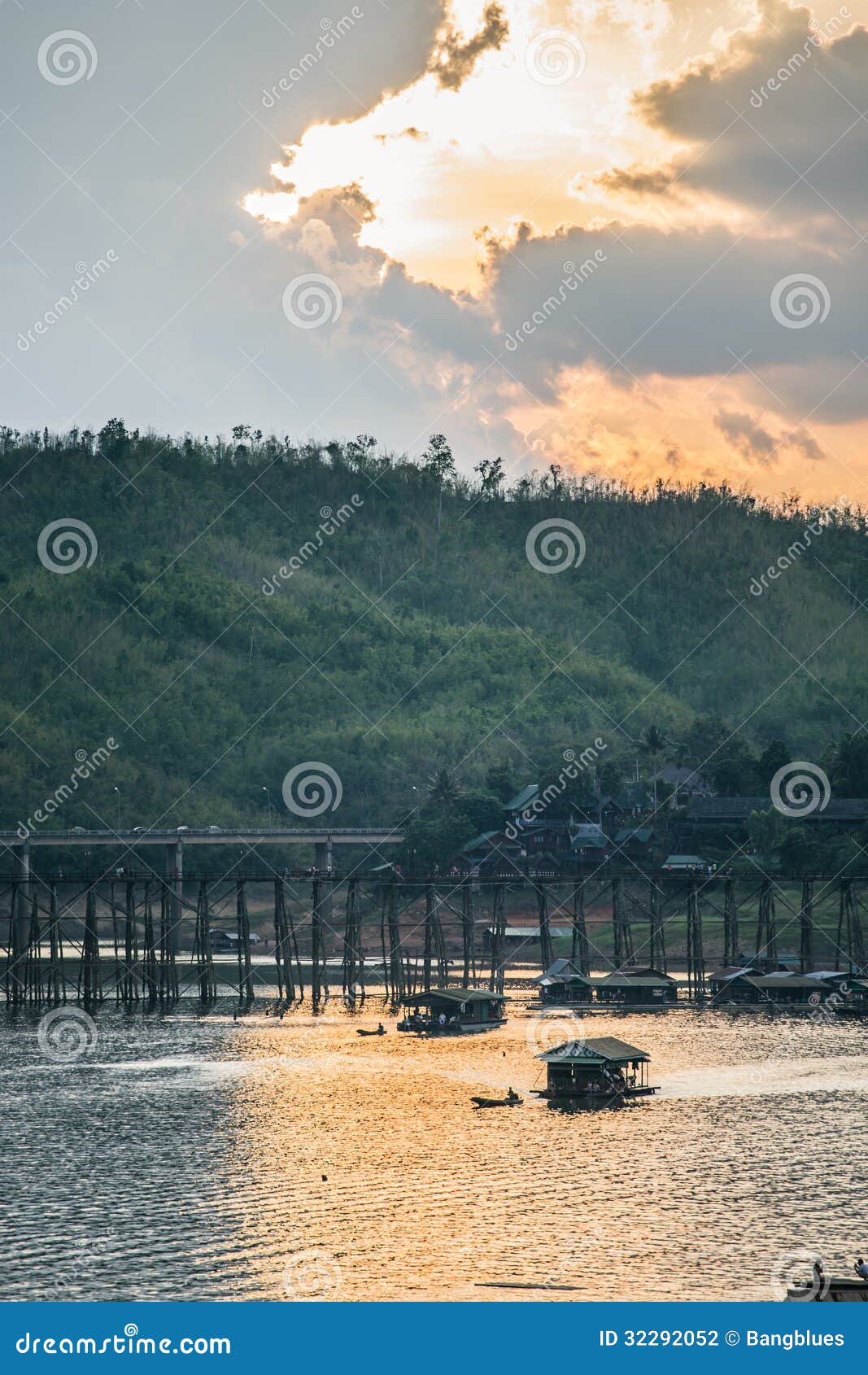 Two colour river stock photo. Image of kanchanaburi, lake - 32292052