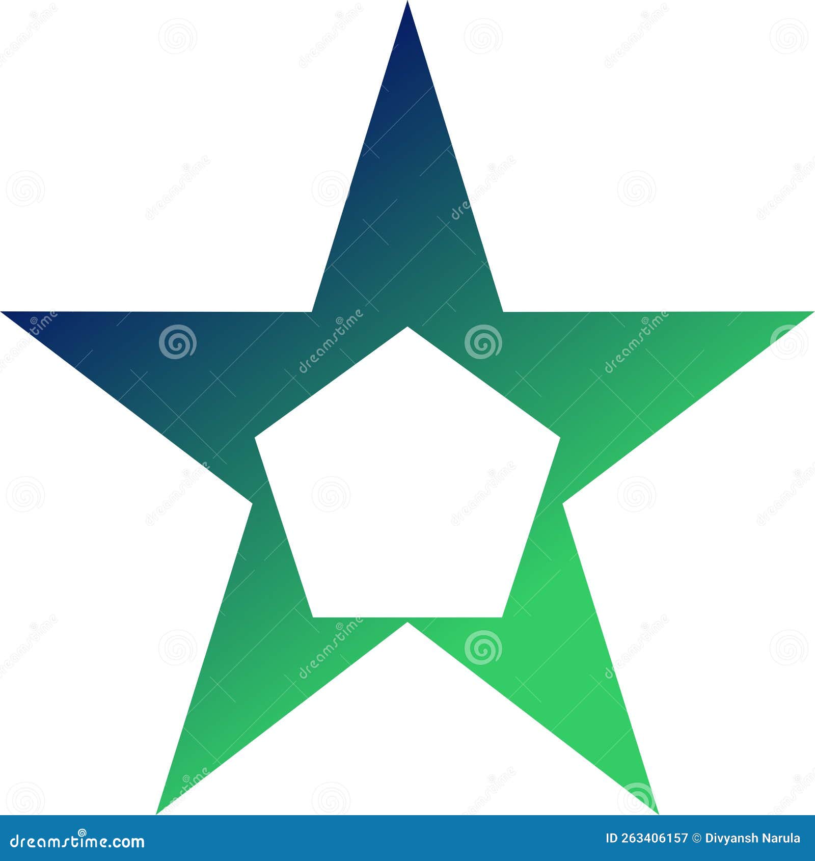 Two Colour Star with Diagnal Hole Stock Illustration - Illustration of ...
