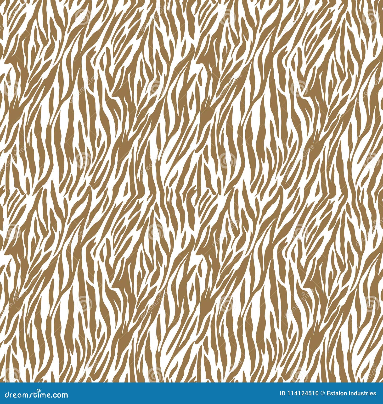 Brown on White Zebra Stripe Print Seamless Repeat Pattern Background ...