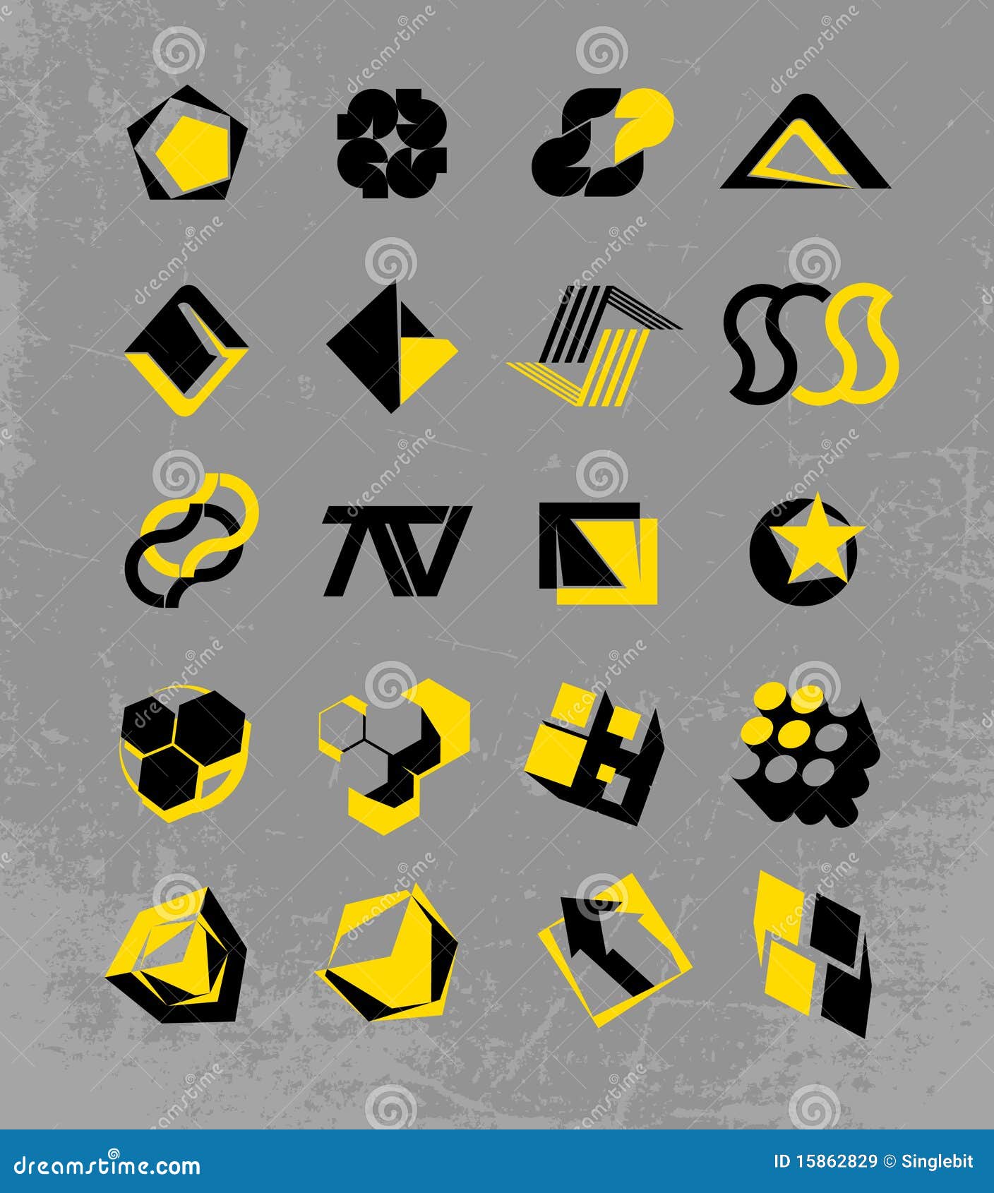 Two-coloured hi-tech logos stock vector. Illustration of arrow - 15862829