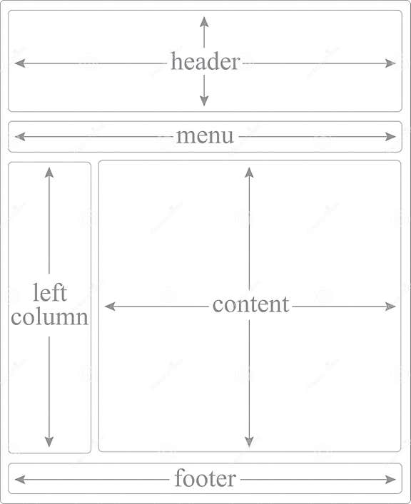 Two Column Cascading Style Sheet Layout Stock Vector - Illustration of ...