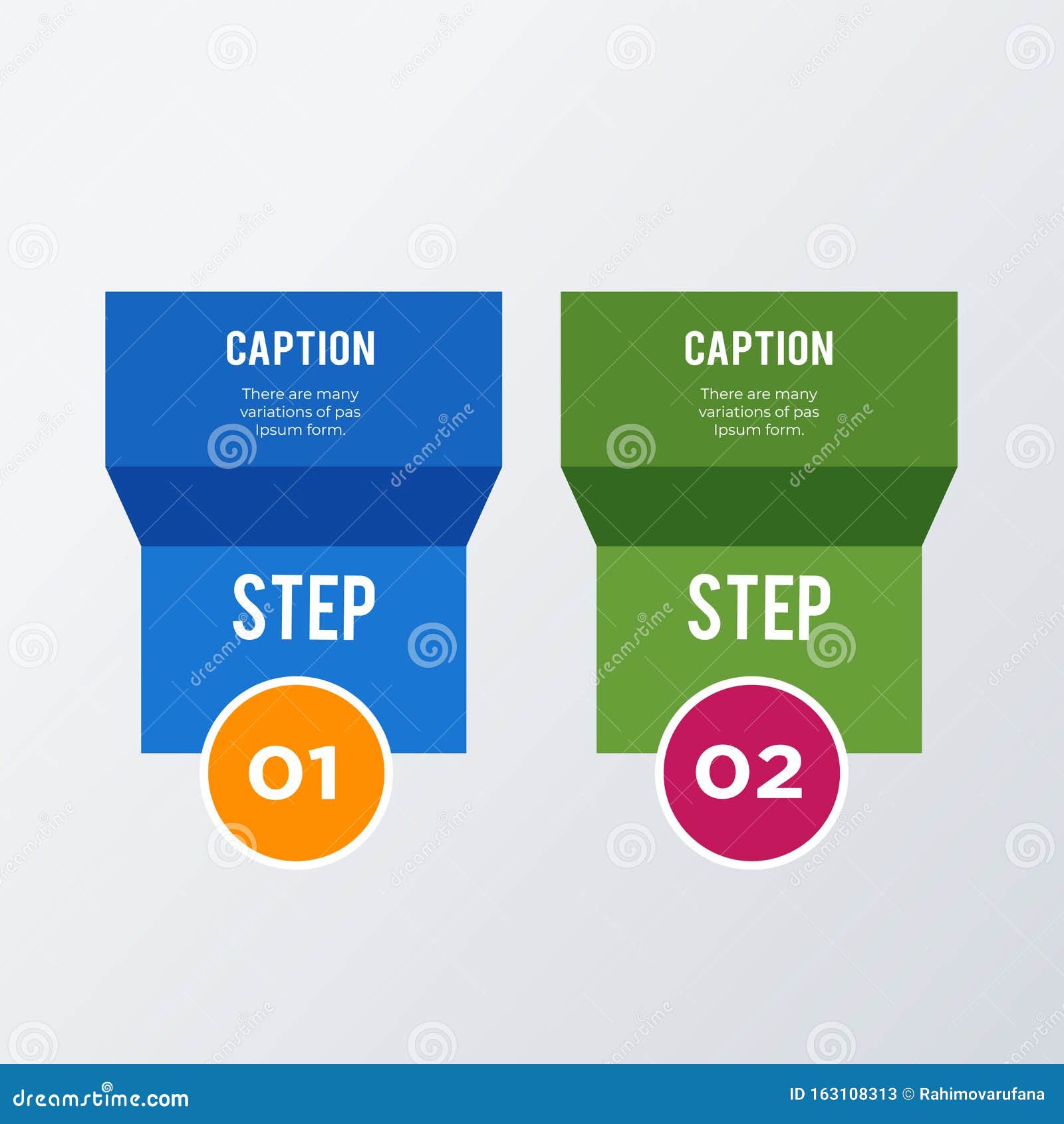 Two Columns Infographic Template Design. Business Concept Infograph ...